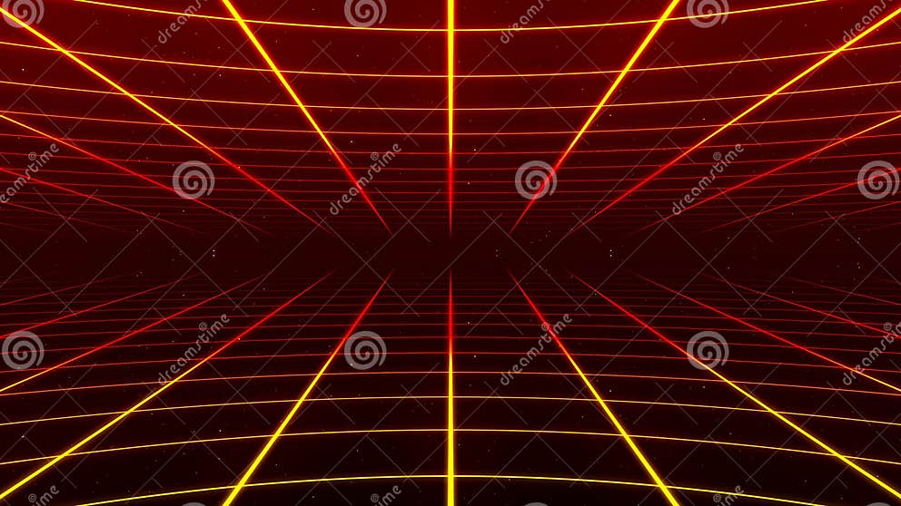 Abstract Retro Synthwave Grid Loop Animation Background 3d Render ...