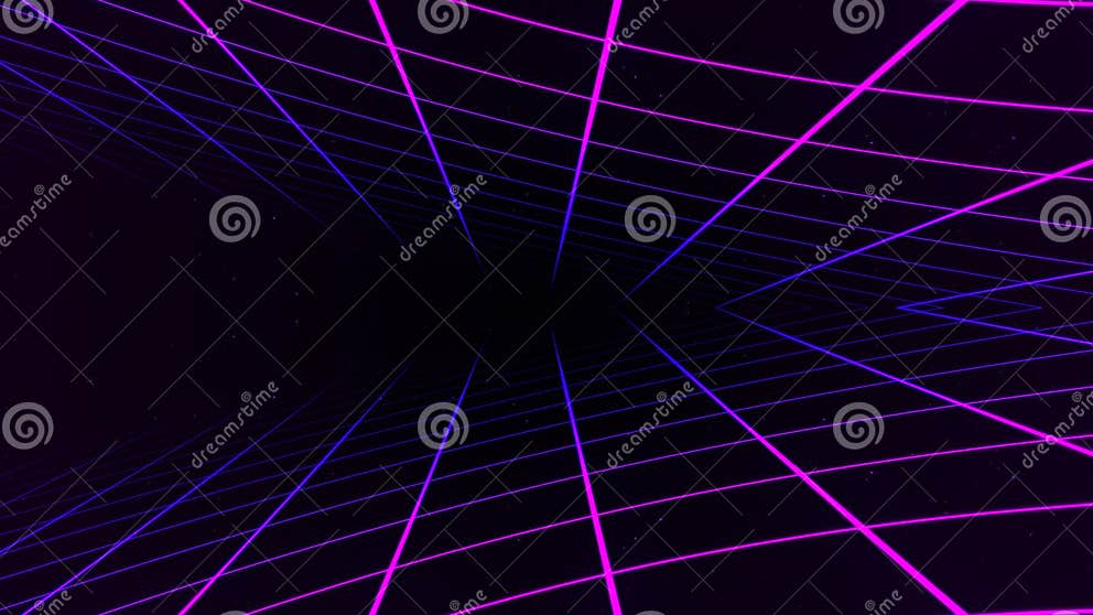 Abstract Retro Synthwave Grid Loop Animation Background 3d Render. Looping Grid Motion Design ...