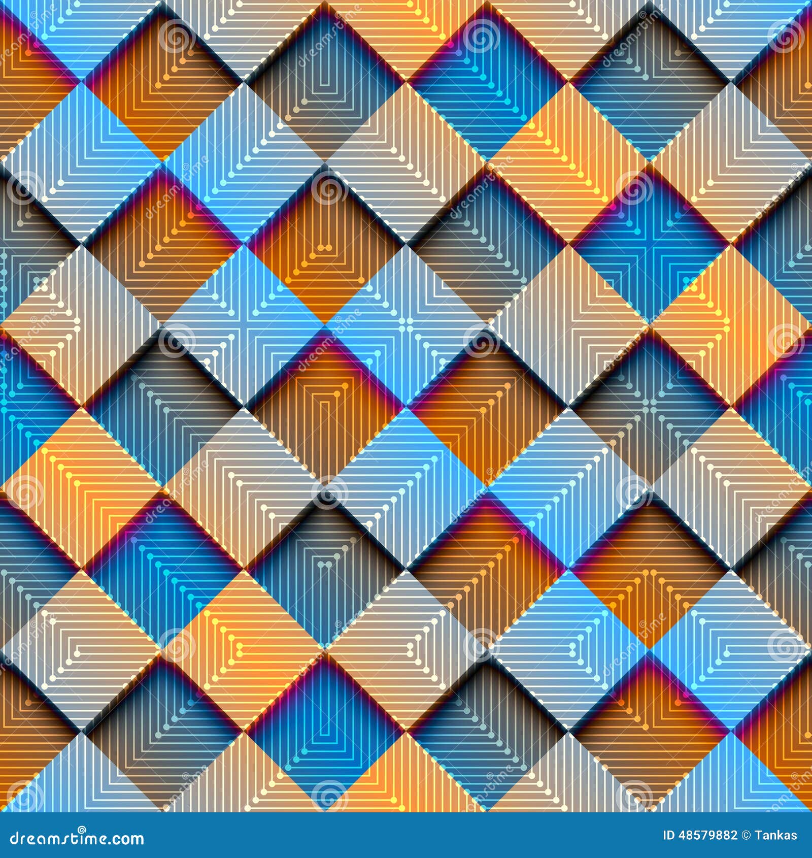 Abstract Rhombus Geometric with Gradient Effect. Stock Vector ...