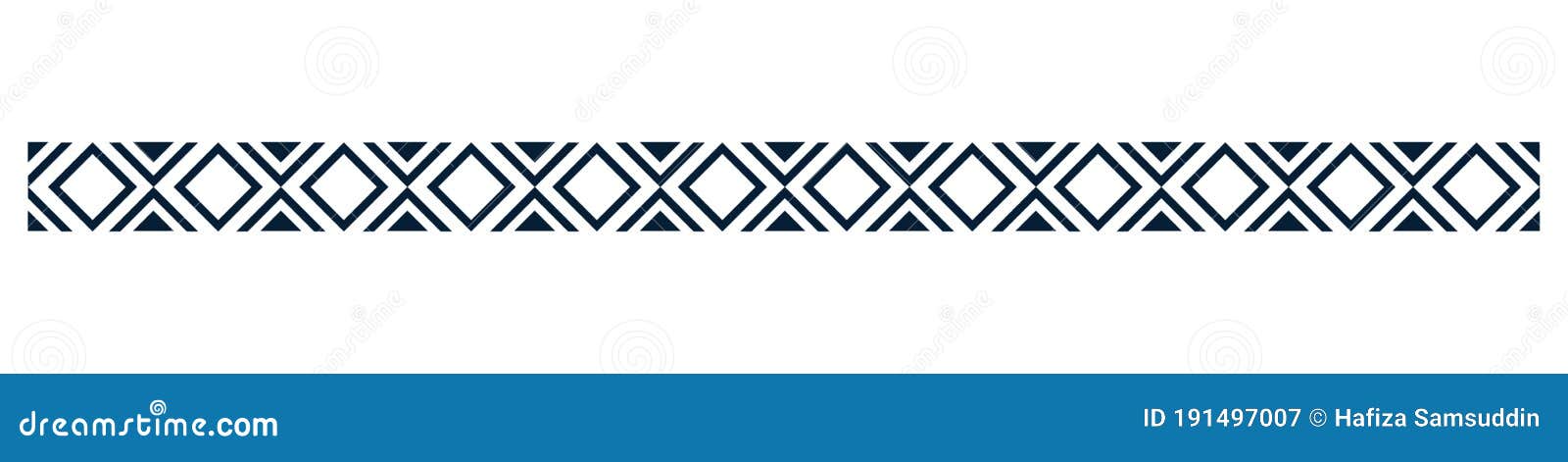 Abstract Rhombus Pattern Border Design. Vector Illustration Decorative ...