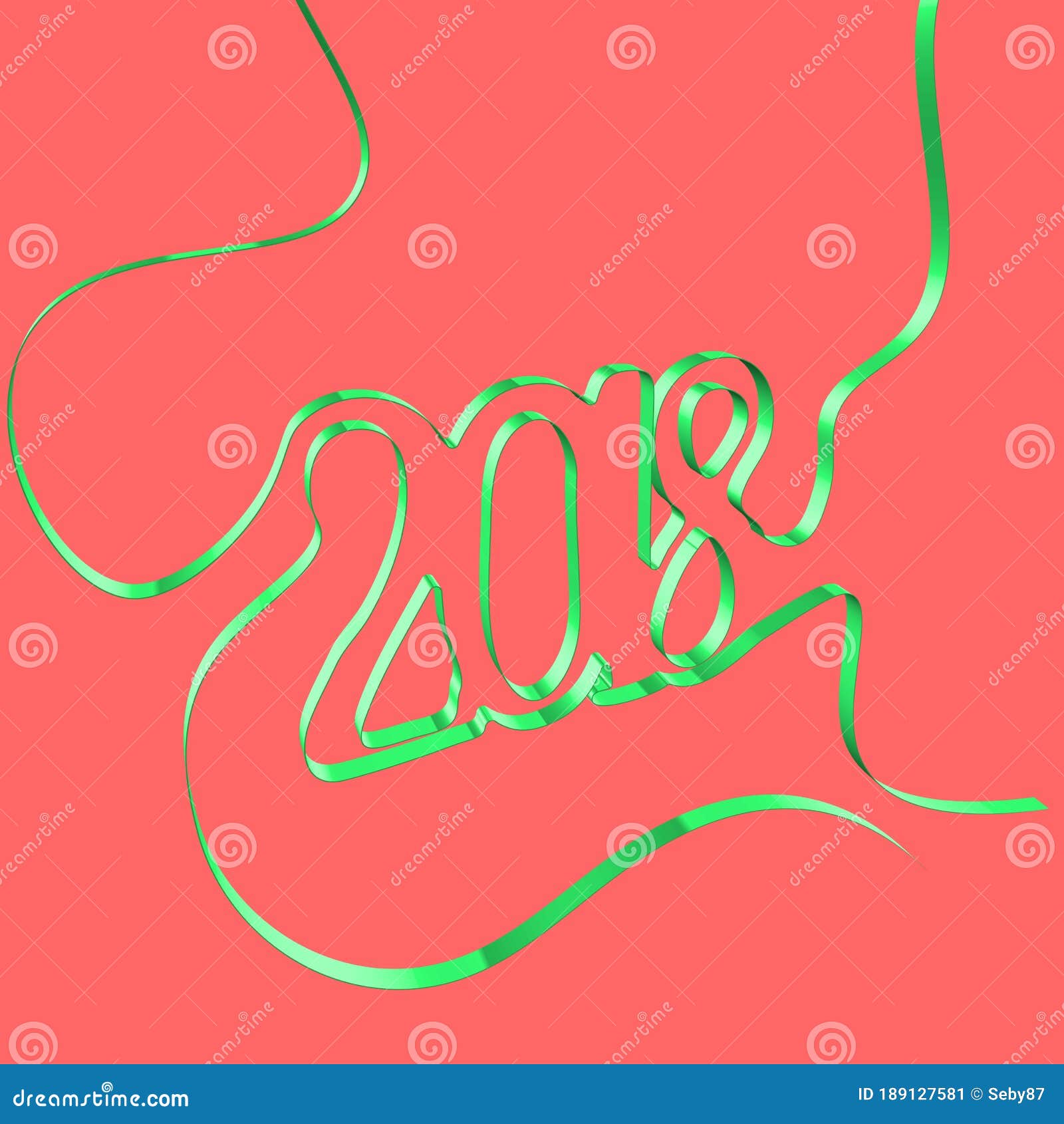 Abstract Ribbon Forms a Year, Vector Illustration Stock Vector ...