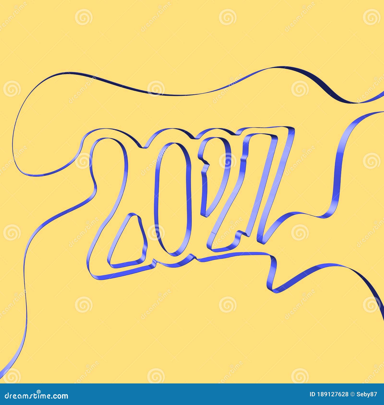 Abstract Ribbon Forms a Year, Vector Illustration Stock Vector ...