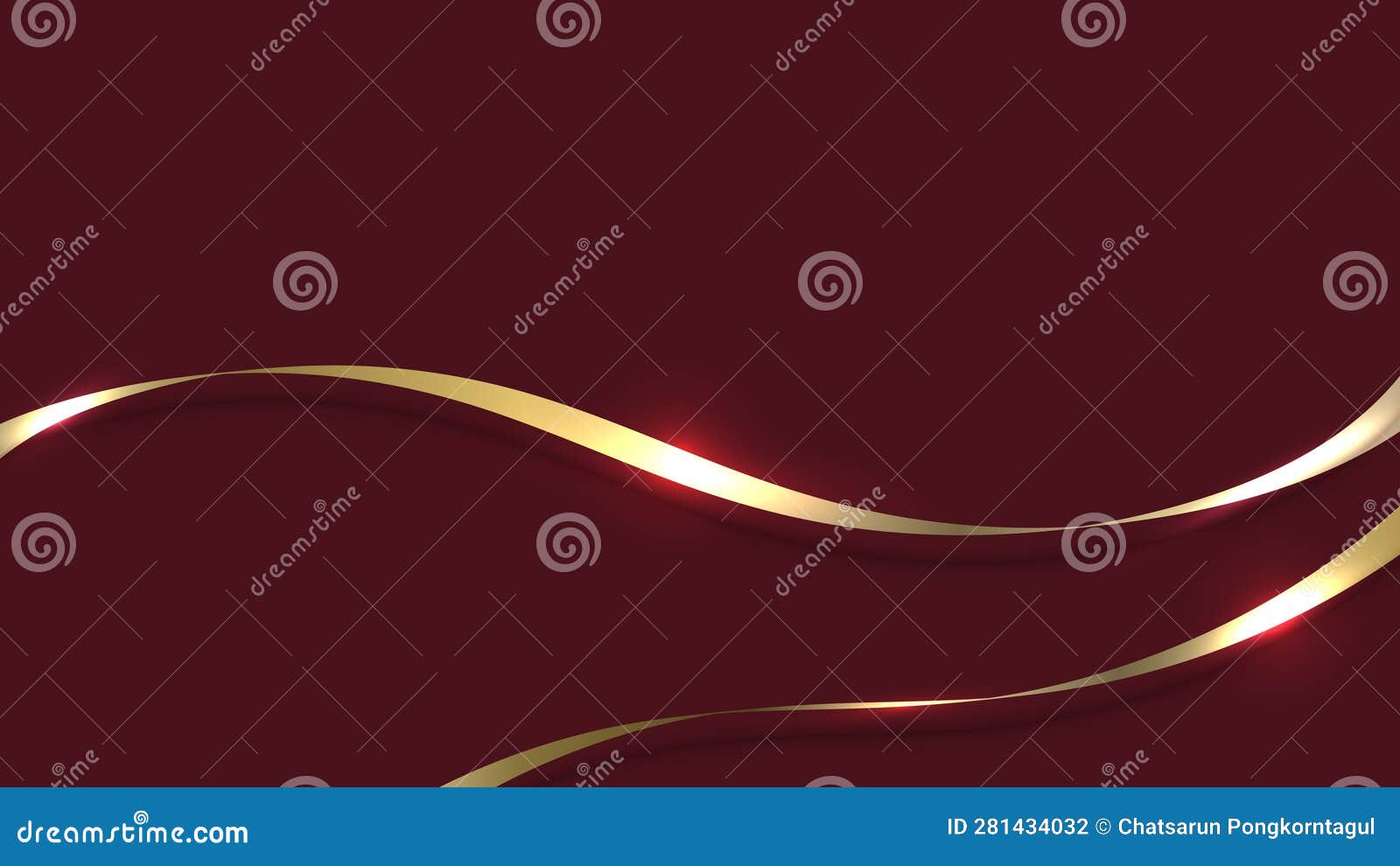 Abstract Ribbon Lines Elements with Glowing Light Effect on Background ...