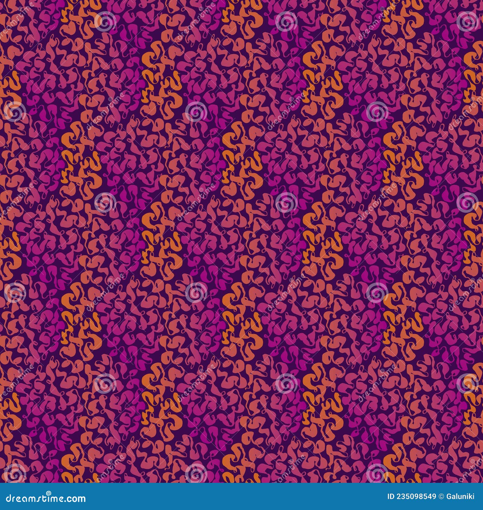 Abstract Ribbon Shapes Seamless Pattern Stock Vector - Illustration of ...