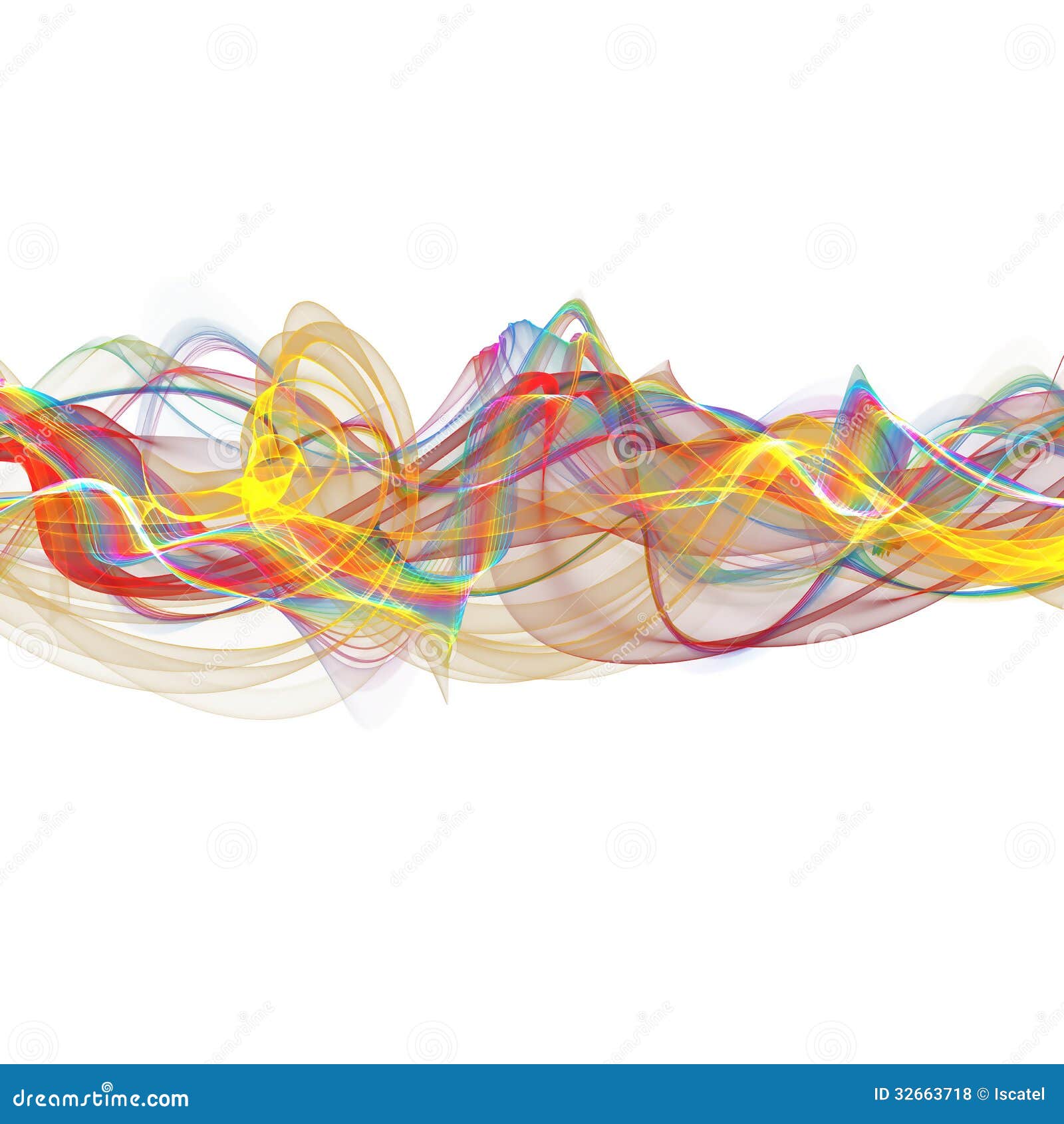 Abstract ribbon waves stock illustration. Illustration of luminosity ...