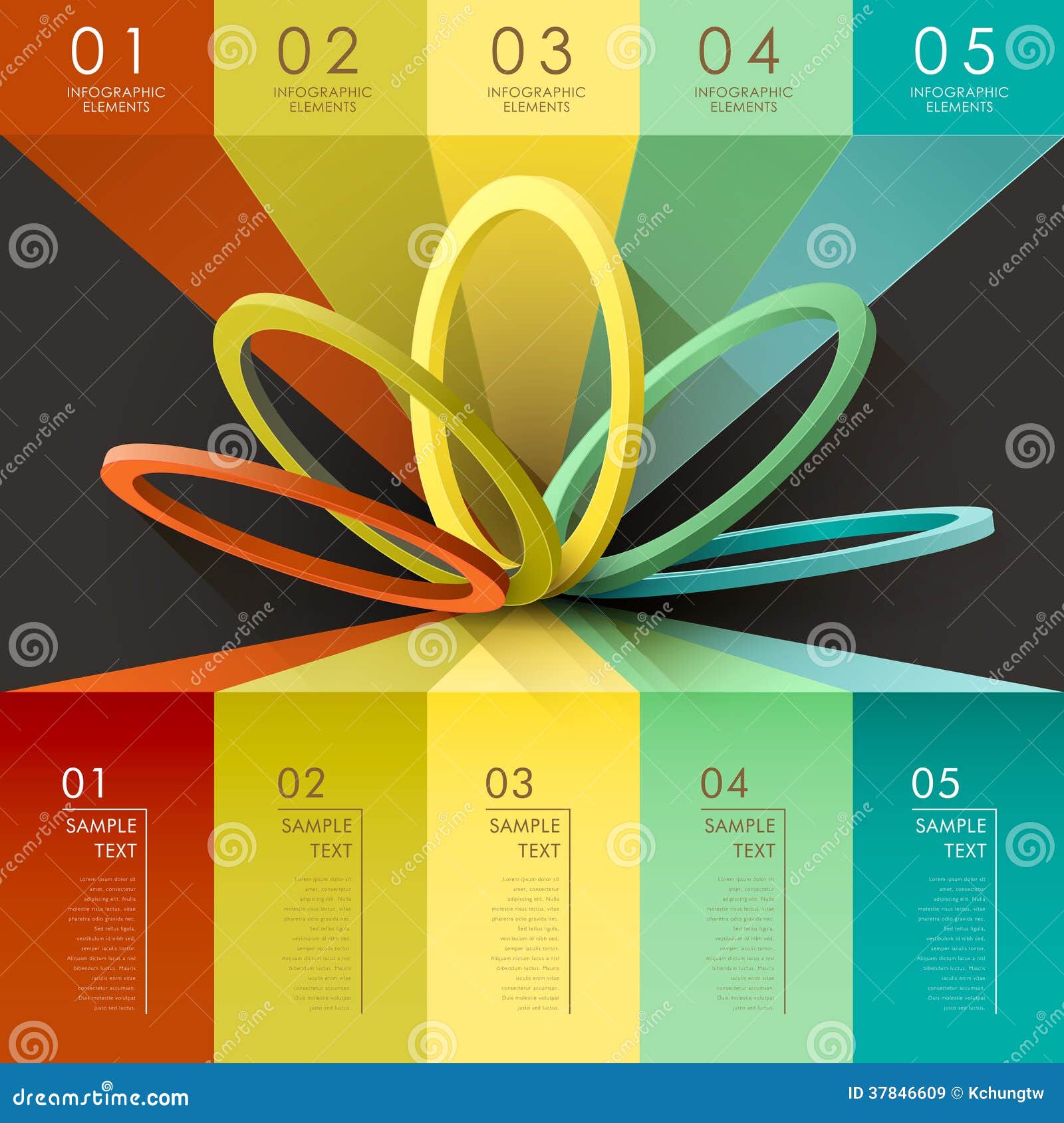 Abstract ring infographics stock vector. Illustration of number - 37846609