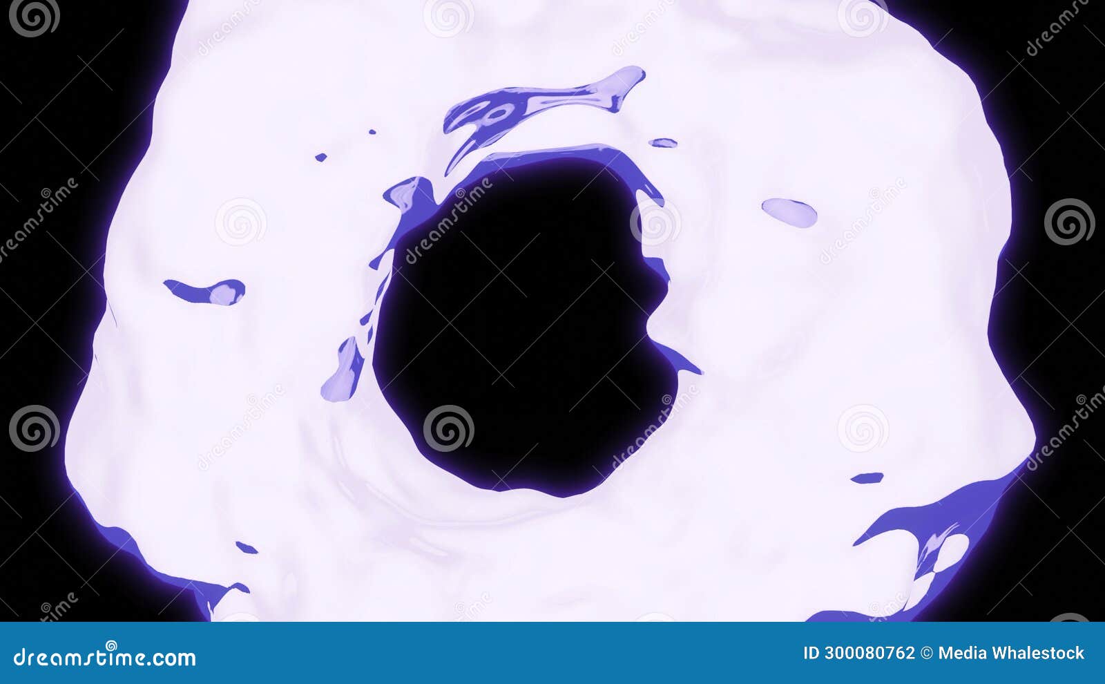 Abstract Ring of Liquid with Waves. Design. Ring of Water with Moving ...
