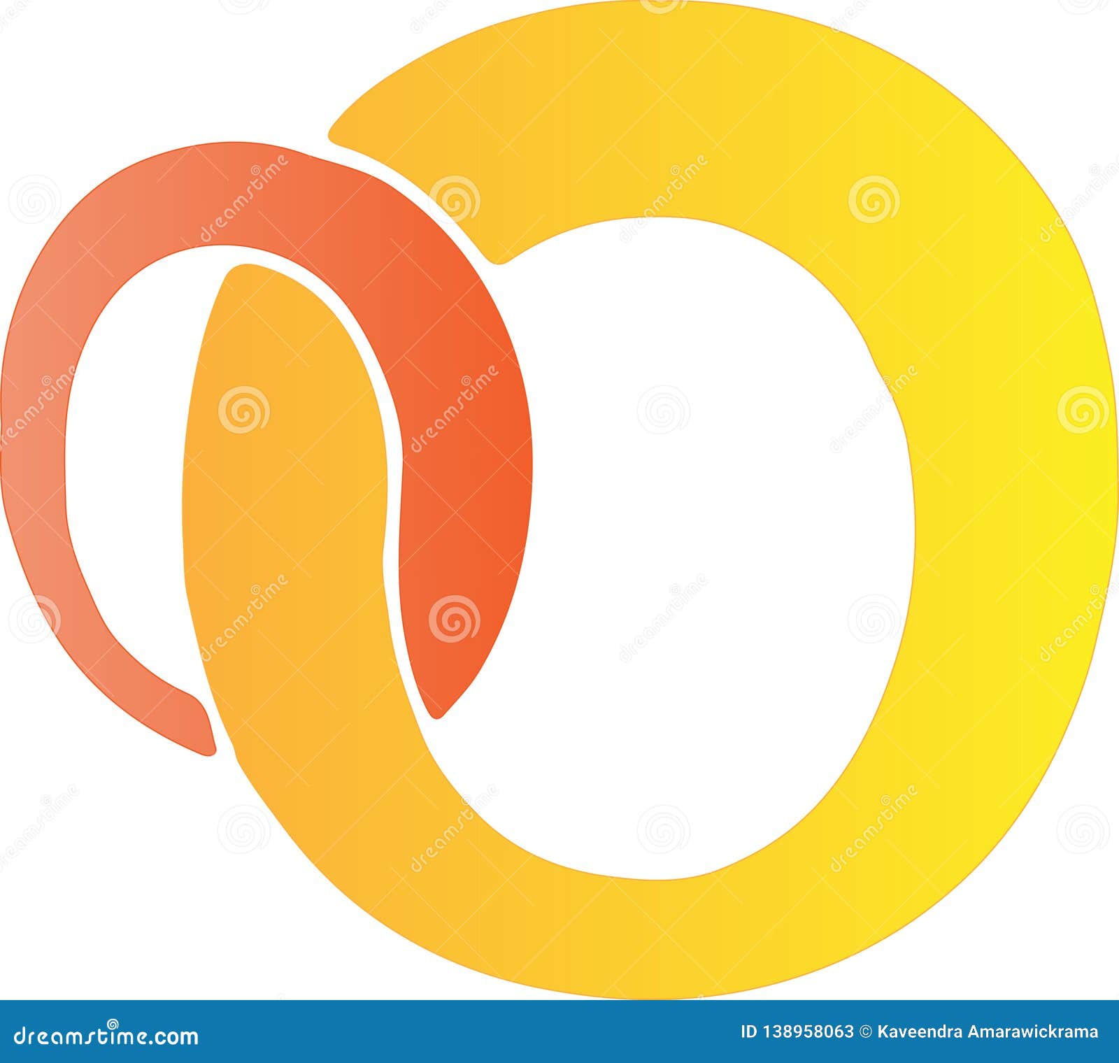 Abstract Ring Shape Logo on White Stock Vector - Illustration of ...