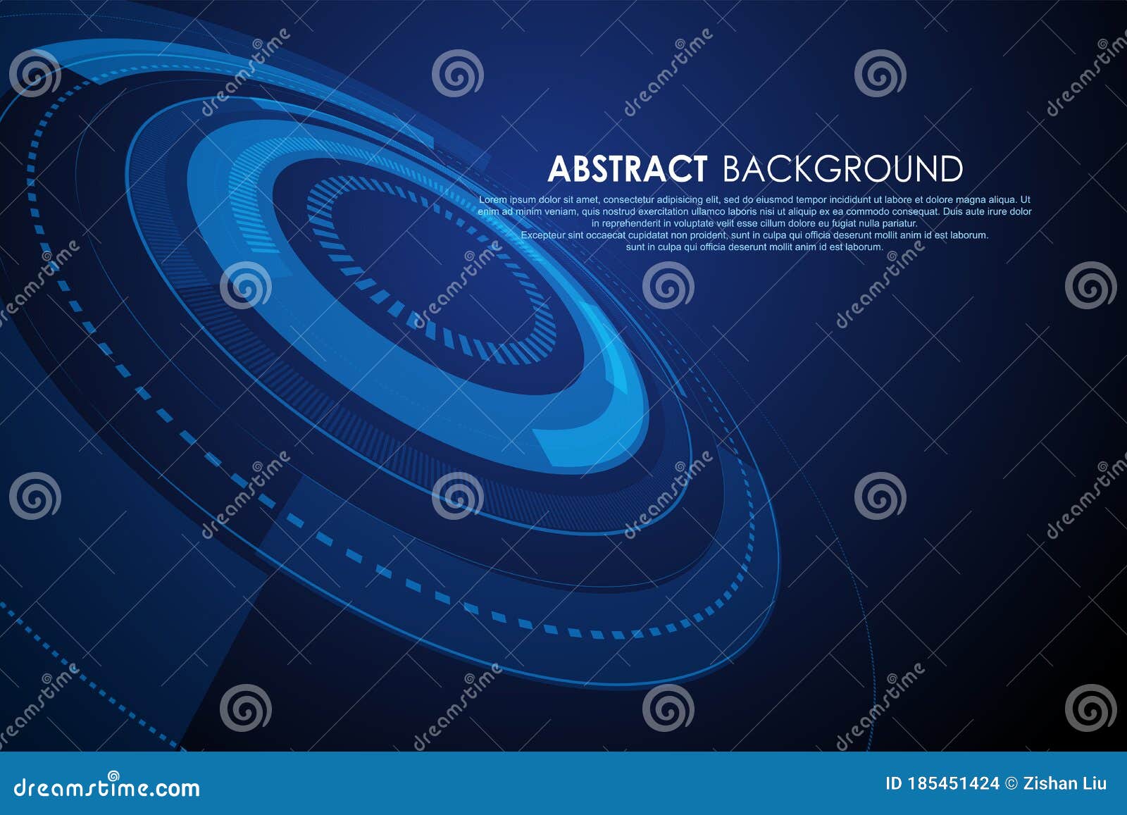 Abstract Ring Shape, Science and Technology Background Stock Vector ...