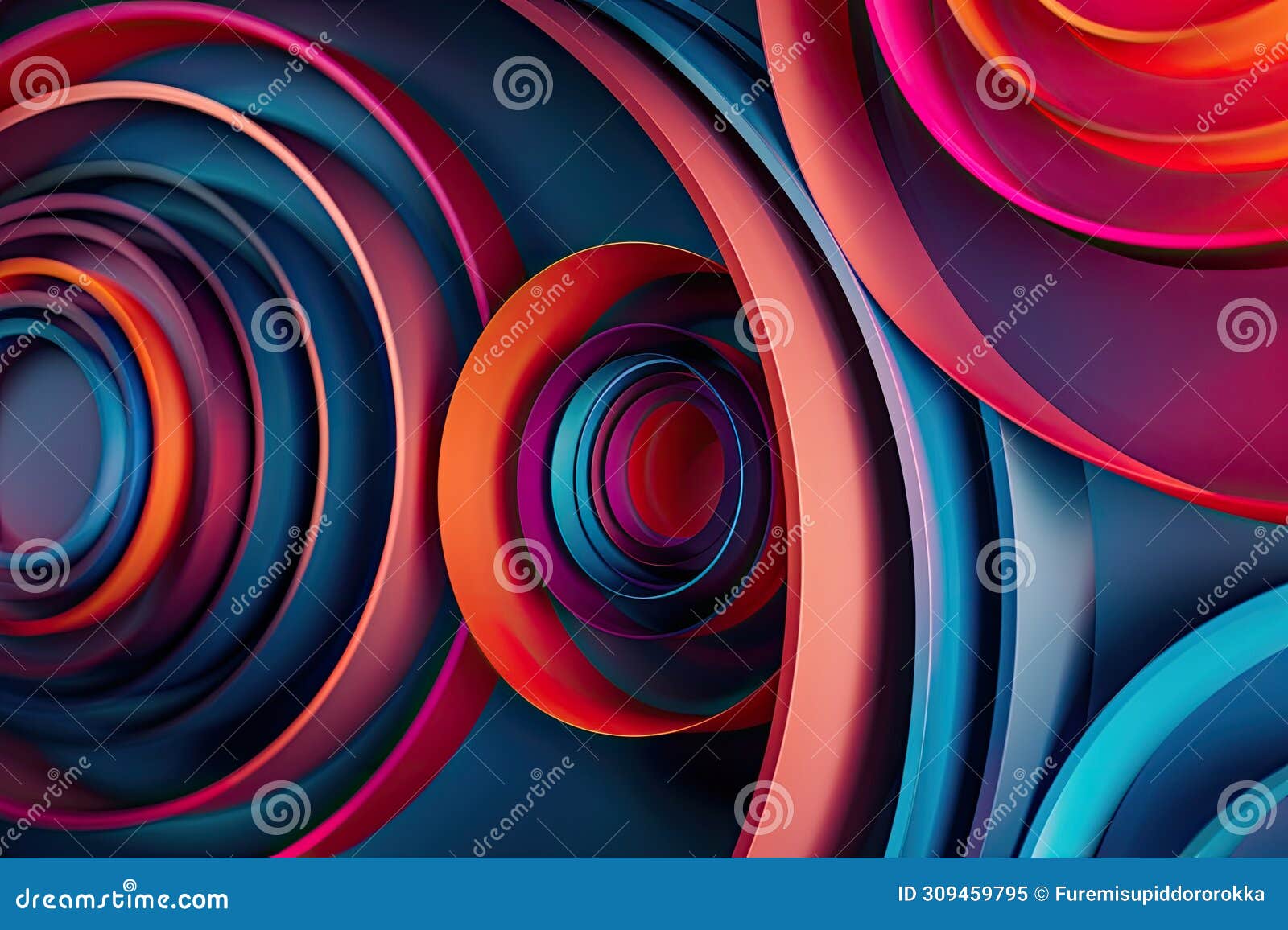 Abstract Rings Background for Business Presentation. Radial Bright ...