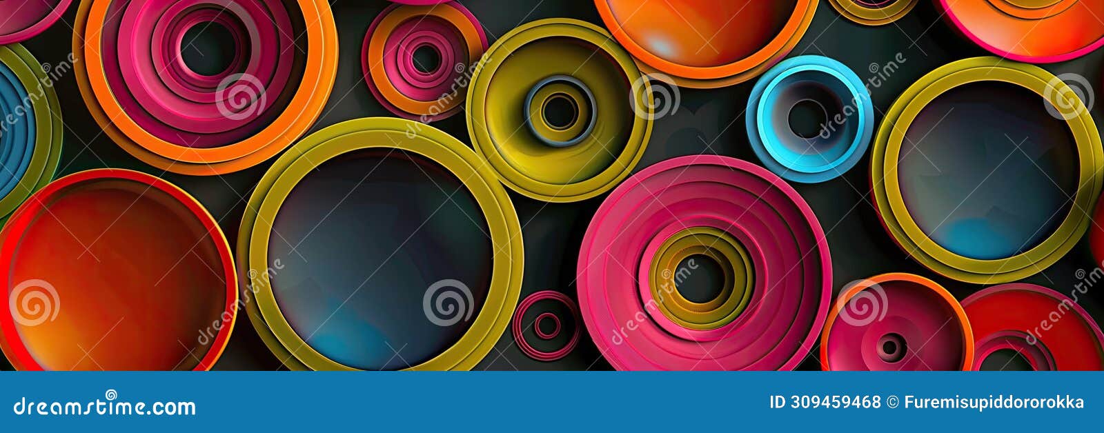 Abstract Rings Background for Business Presentation. Radial Bright ...