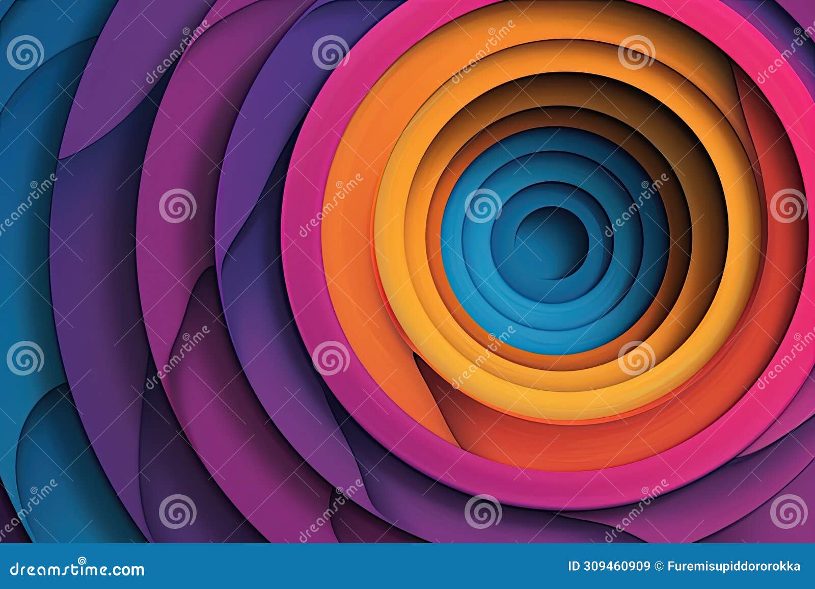 Abstract Rings Background for Business Presentation. Radial Bright ...