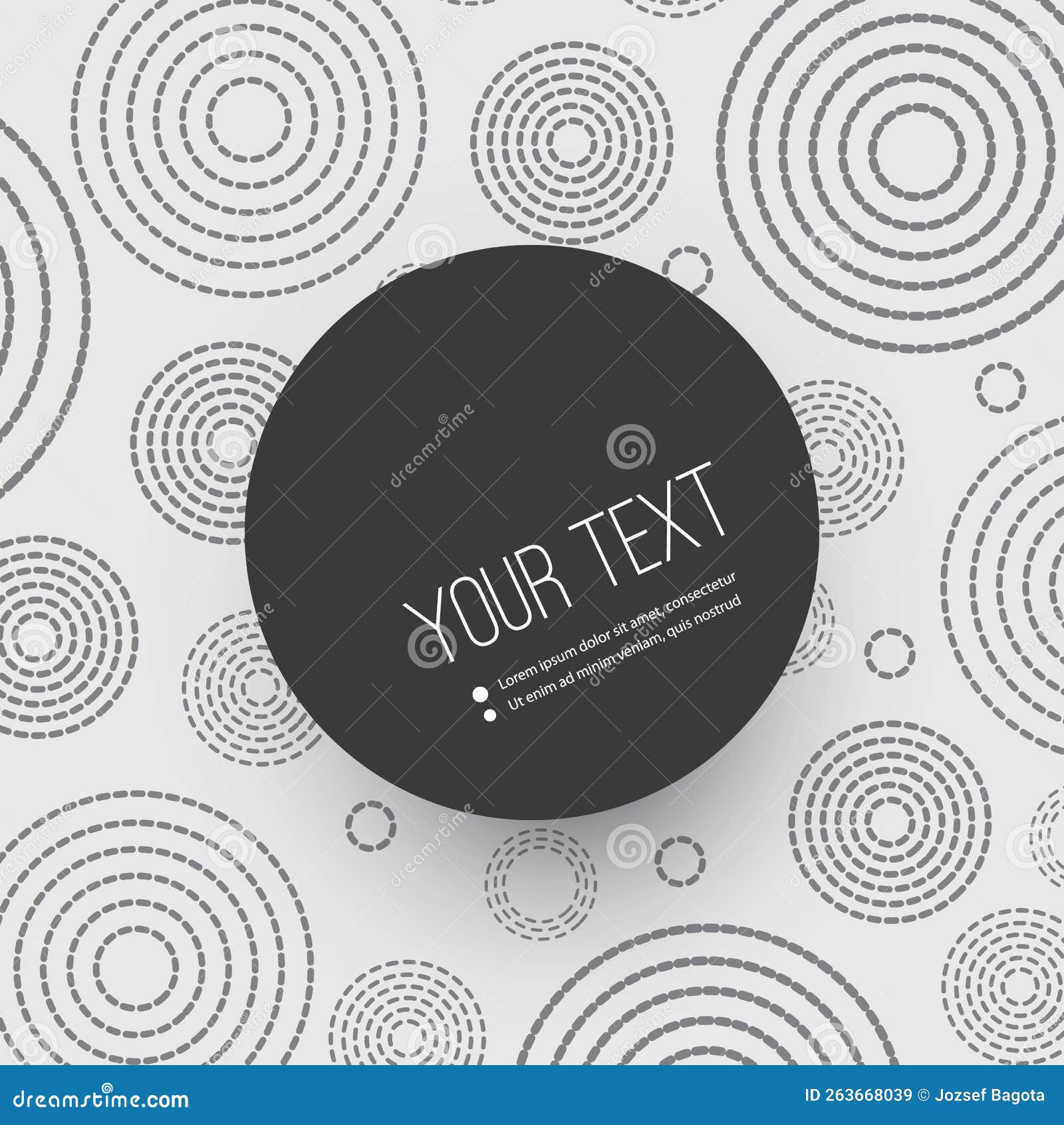 Abstract Rings Background with Circular Text Box Design Stock Vector ...