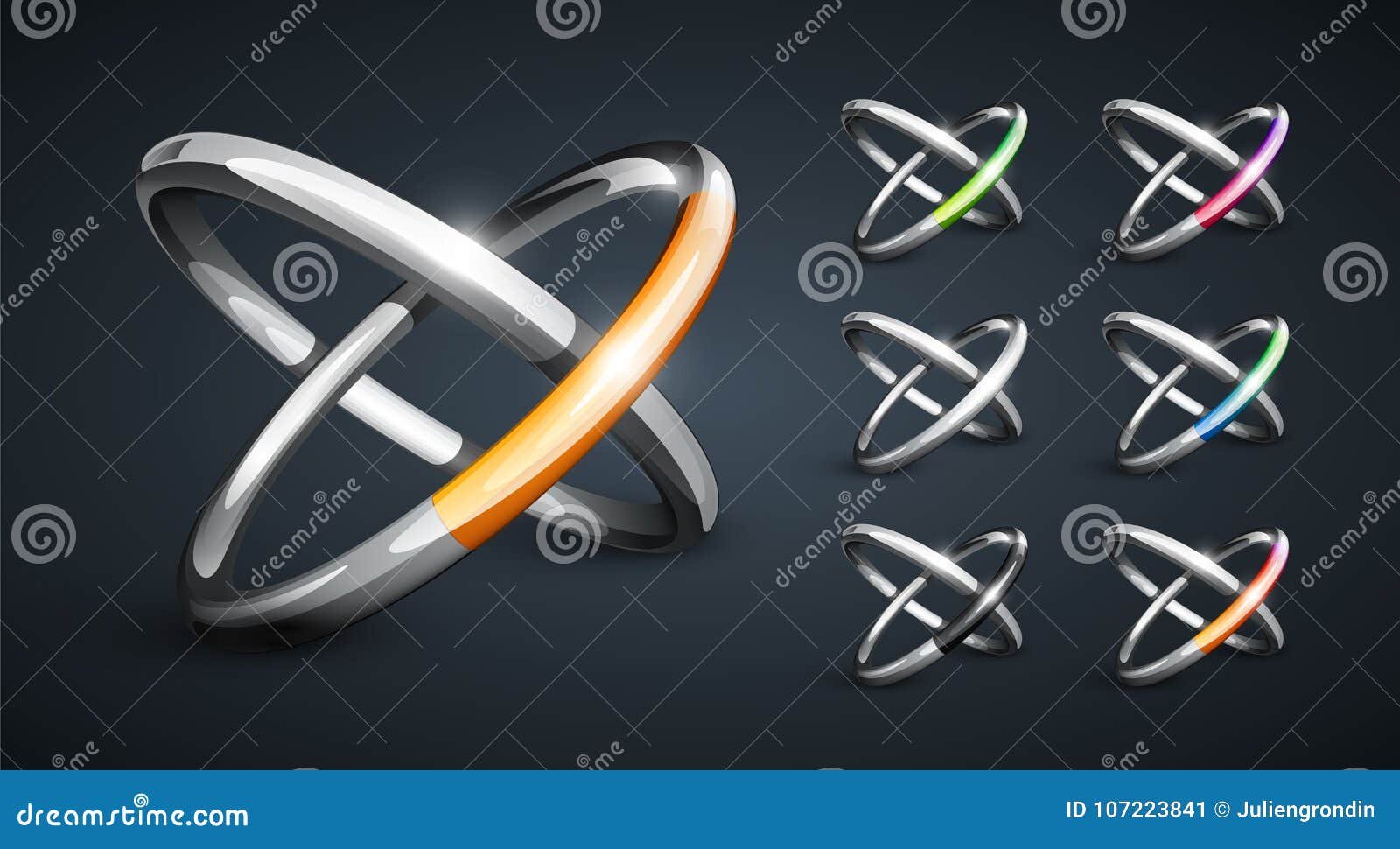 Abstract rings design stock illustration. Illustration of shape - 107223841