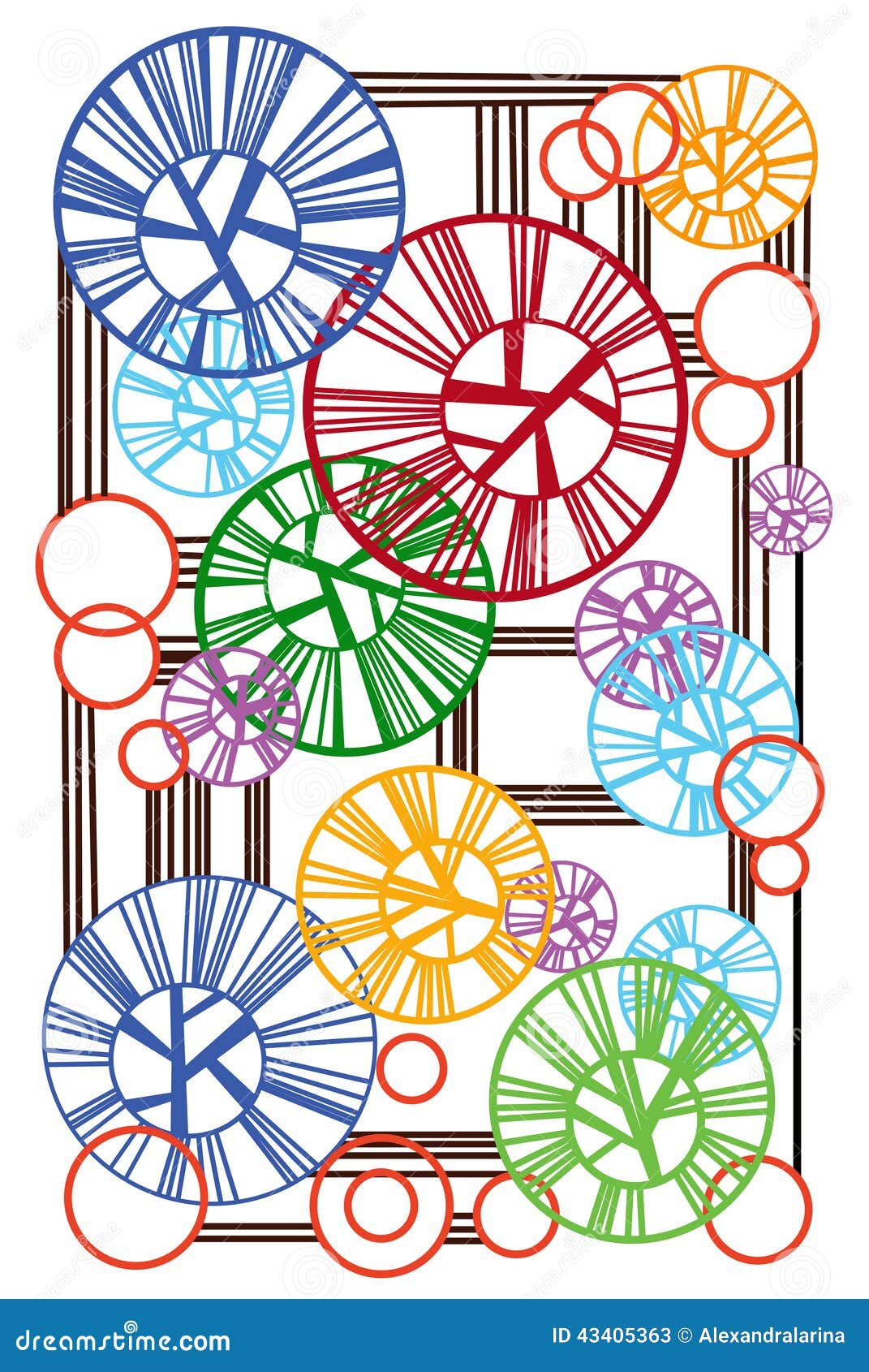 Abstract of the Rings and Lines Stock Vector - Illustration of lines ...