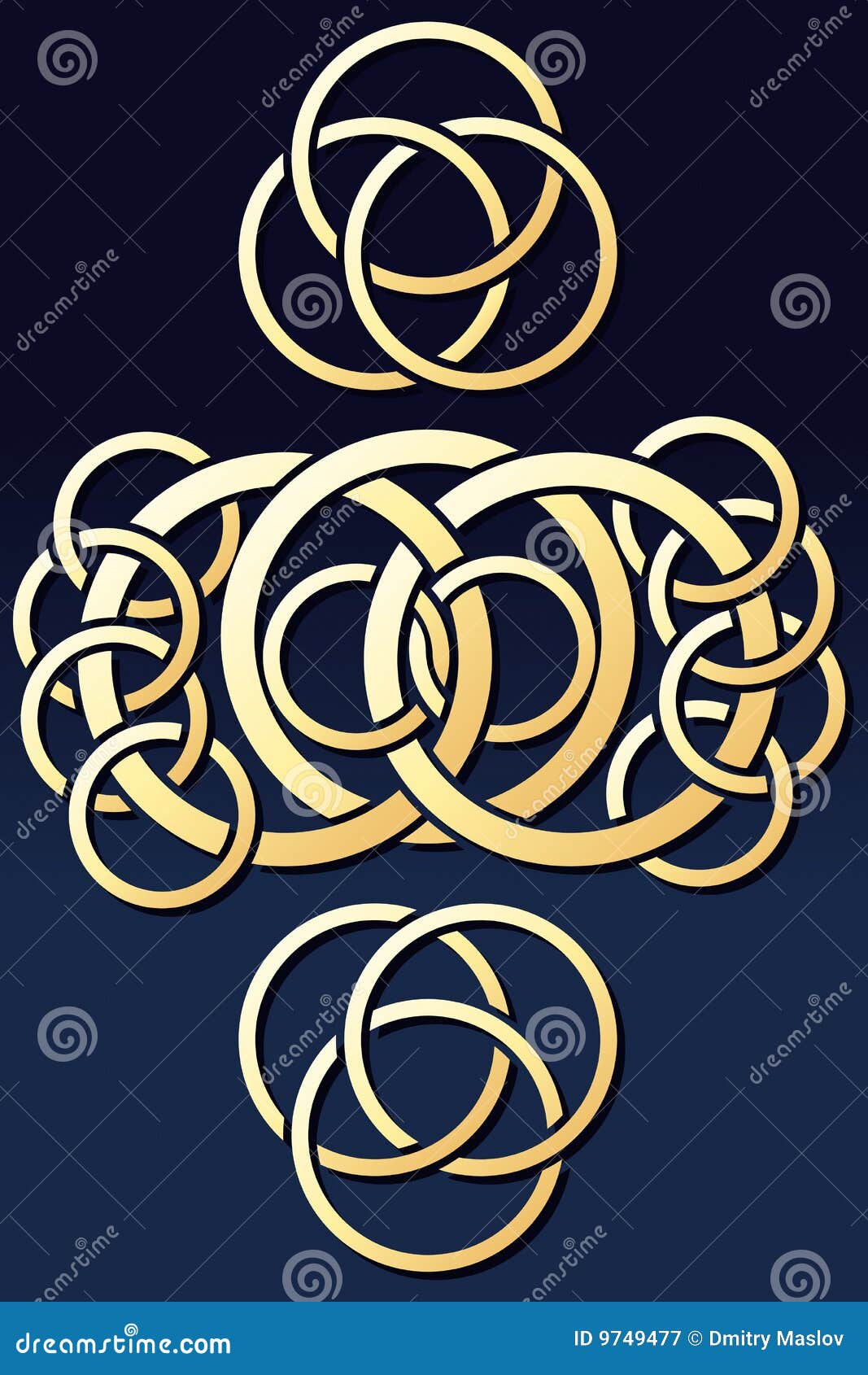 Abstract Rings Ornament stock vector. Illustration of circle - 9749477