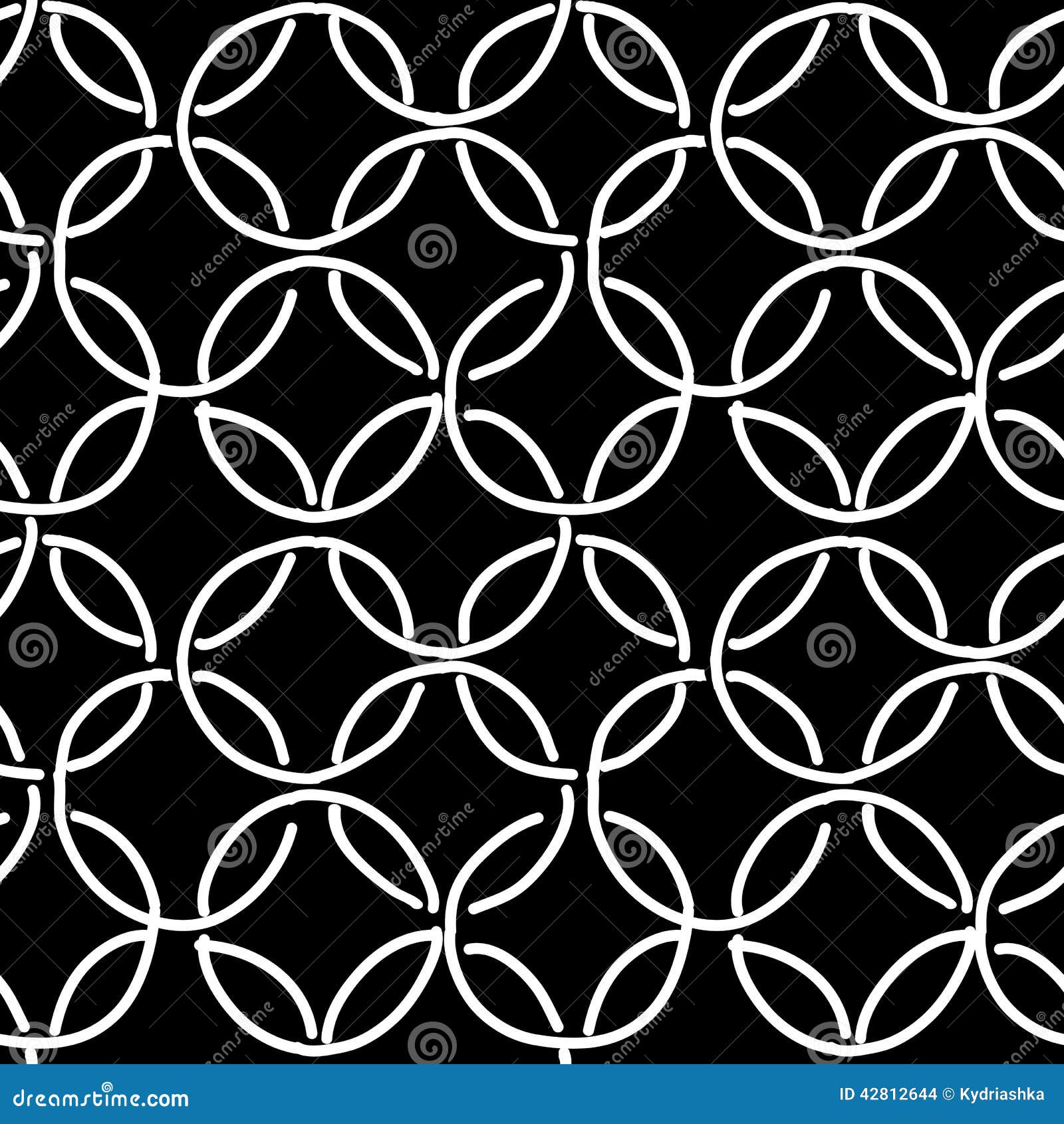 Abstract Rings Seamless Pattern for Your Design Stock Vector ...