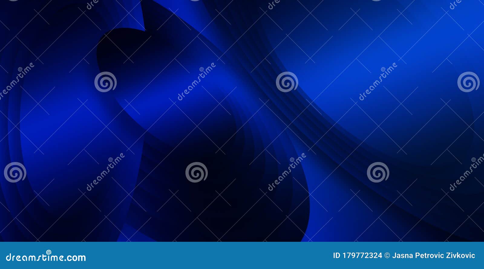 Abstract Ripple Effect on Blue Background. Circle Shape with Shadow in ...