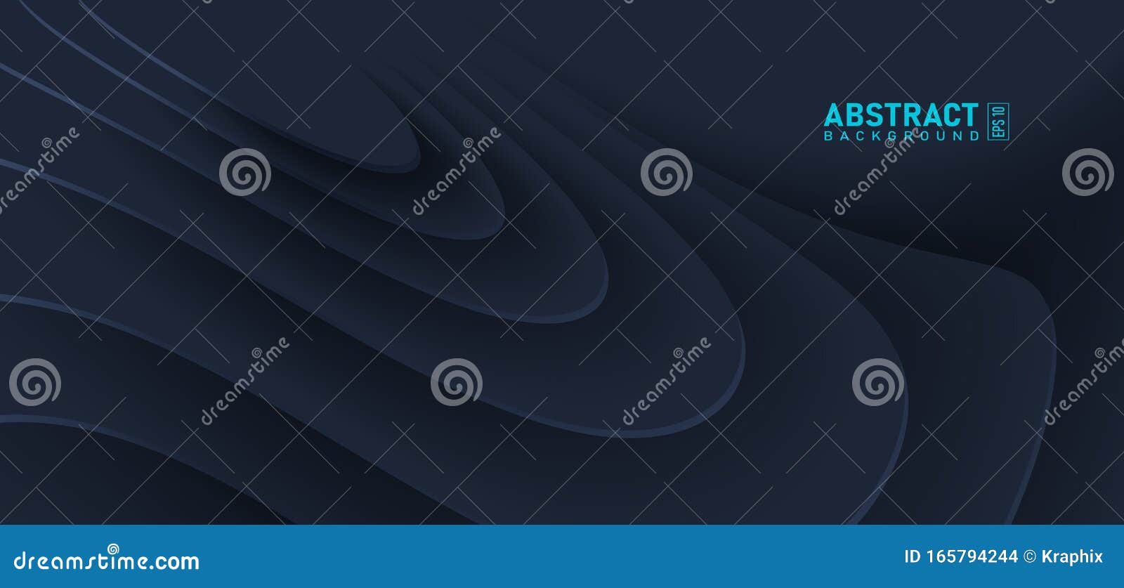 Abstract Ripple Effect on Dark Blue Background. Stock Vector ...