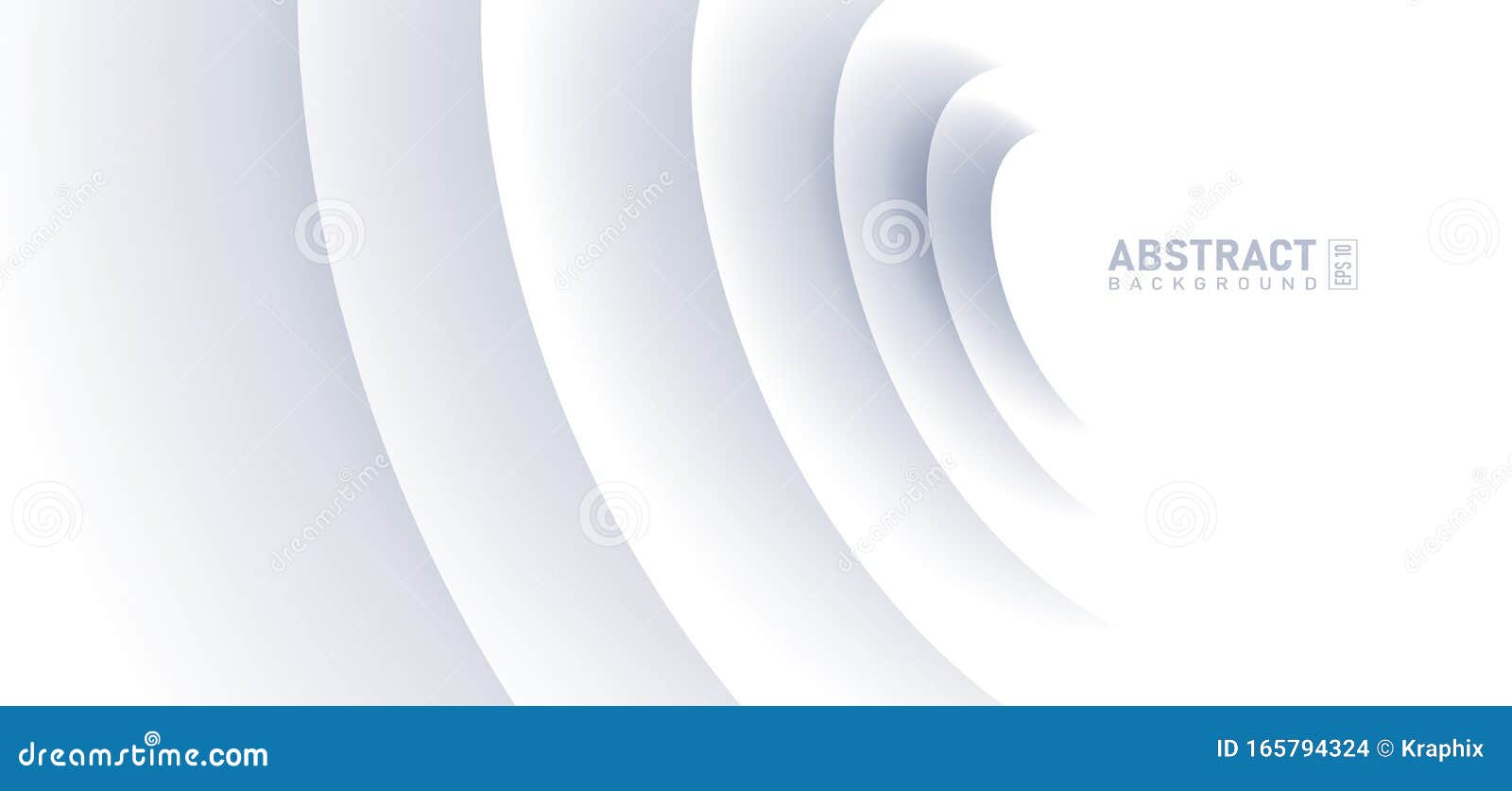 Abstract Ripple Effect on White Background. Circle Shape with Shadow in ...