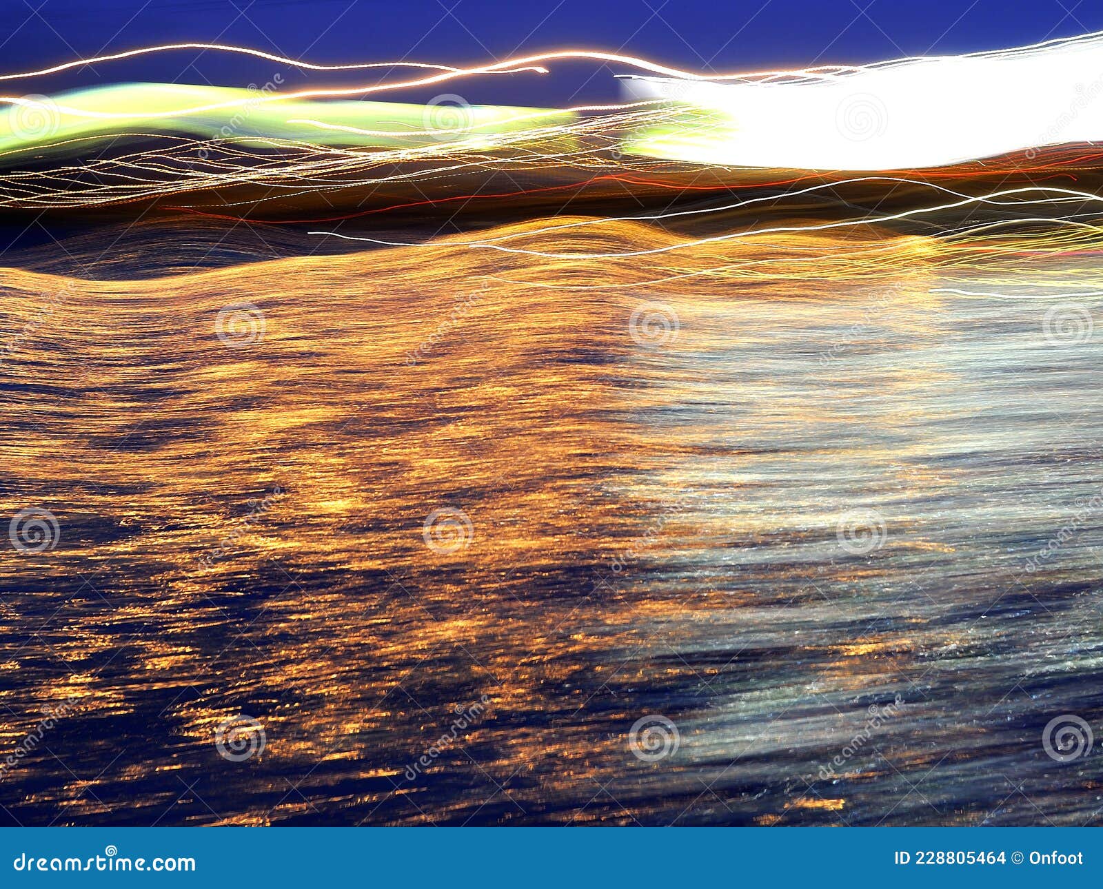 Abstract and Ripple Flow of Light and Water Reflection Stock Photo ...