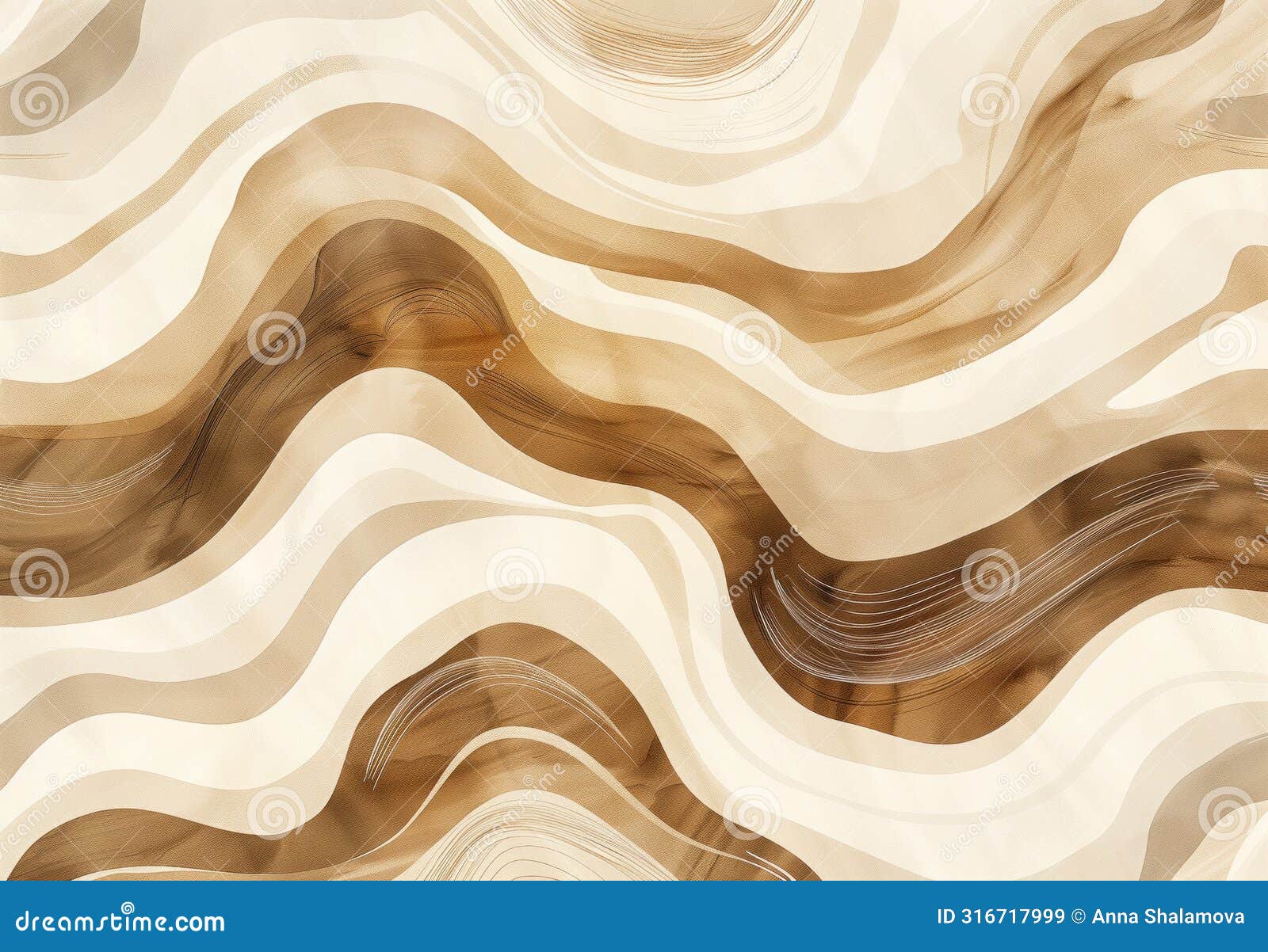 Abstract Rippled Texture in Earth Tones, Wavy Lines and Dynamic ...