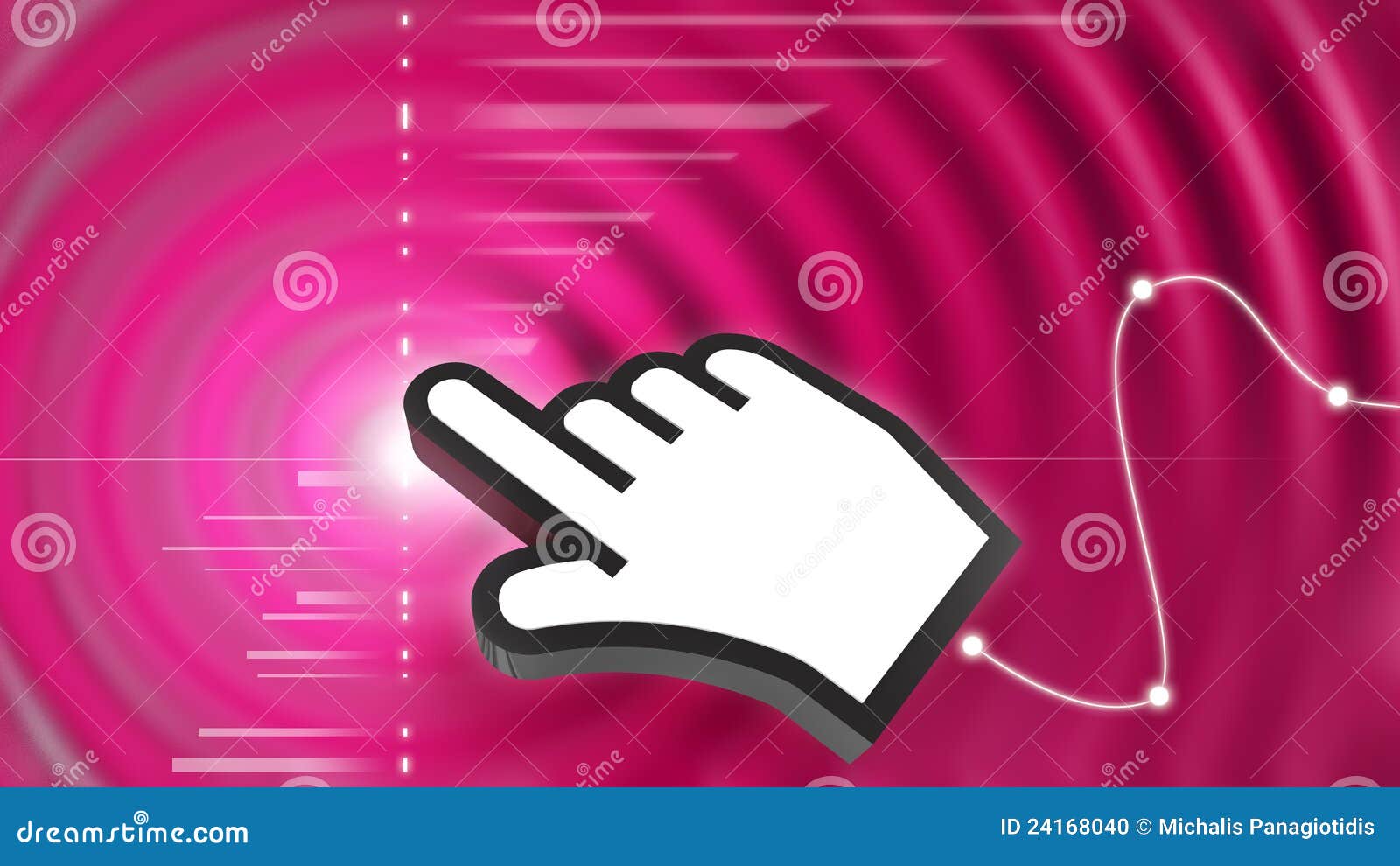 Abstract Ripples and Cursor Hand Stock Illustration - Illustration of ...