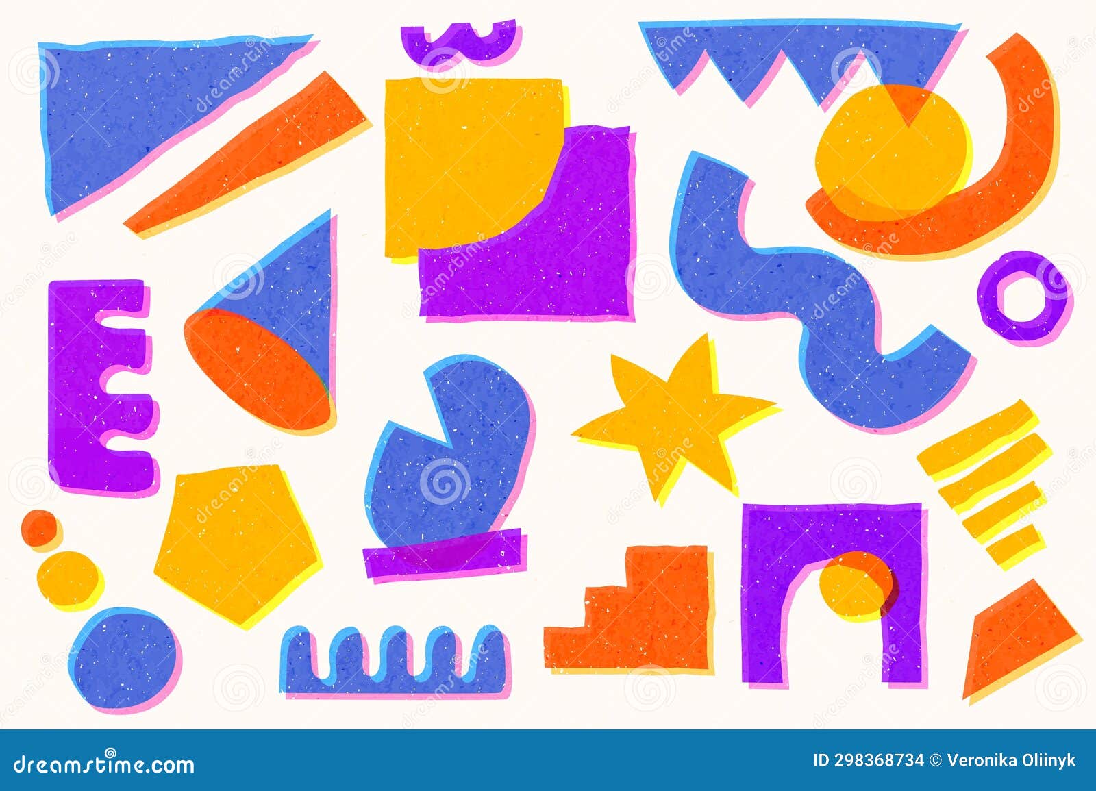 Textured Geometry Shapes And Hand Drawn Patterns Decorative Numerals ...