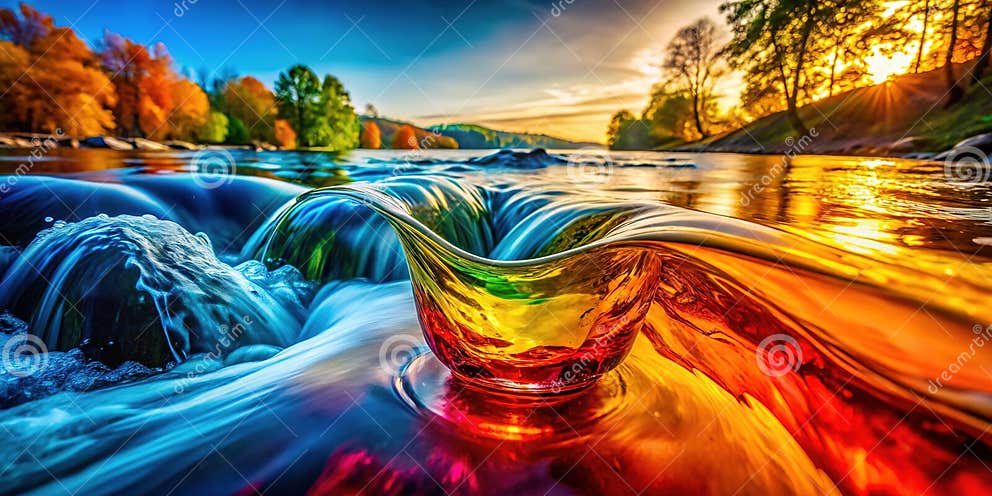 Abstract River Intake Water Sample a Visual Study of Water Management ...