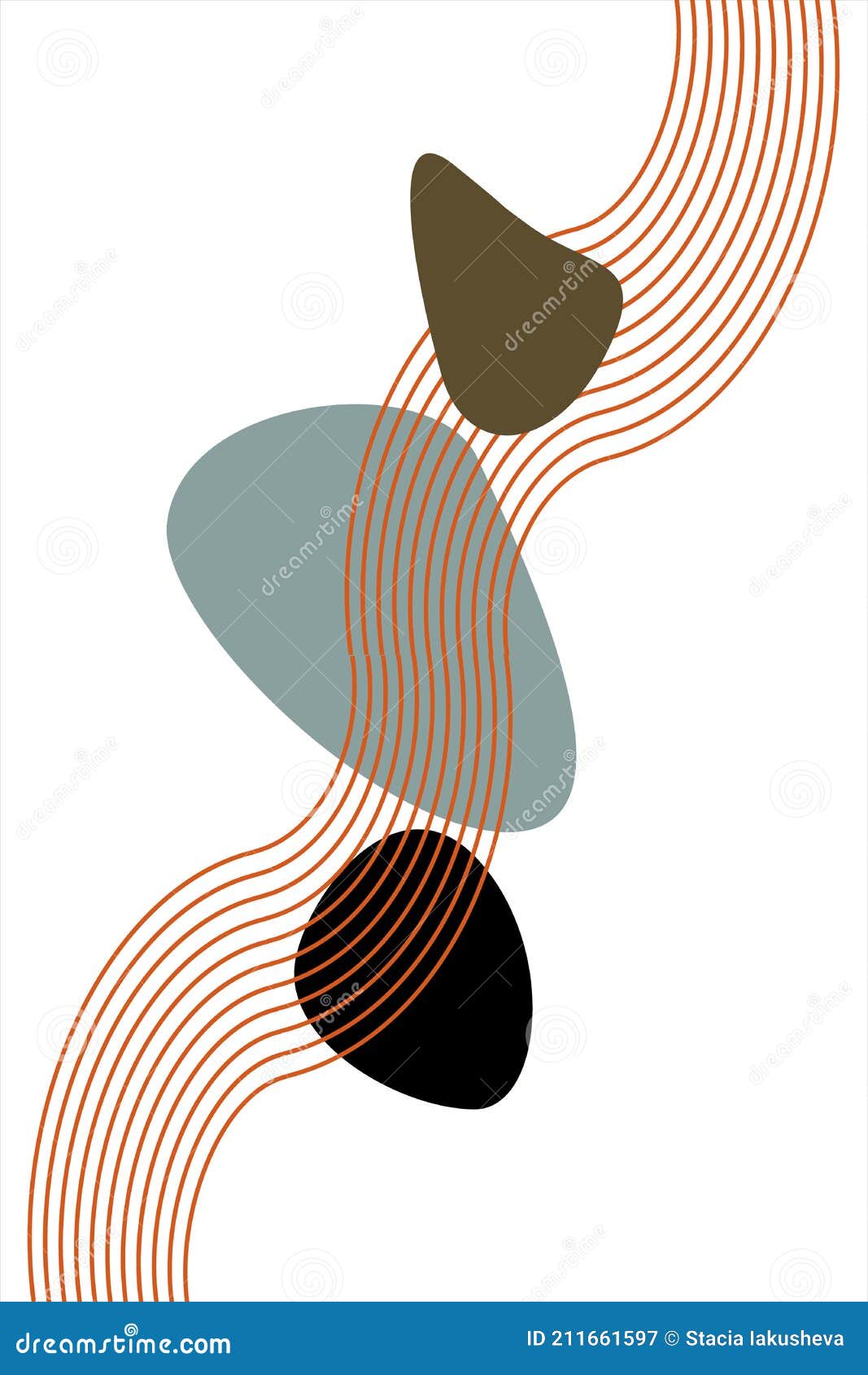 Abstract River Flow Seamless Pattern With Modern Colour Combinations ...