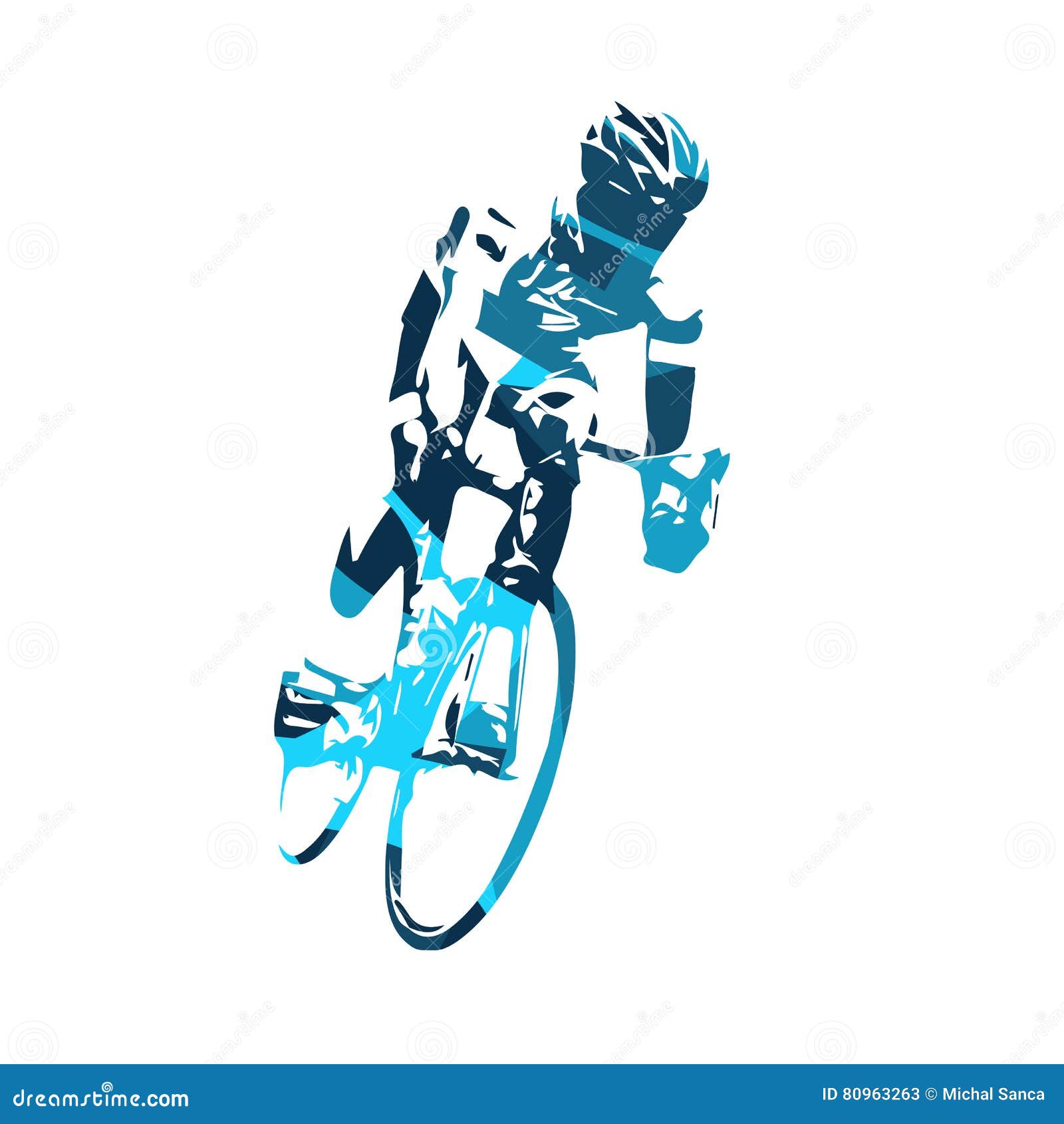 Abstract Road Cyclist Vector Illustration Stock Vector - Illustration ...