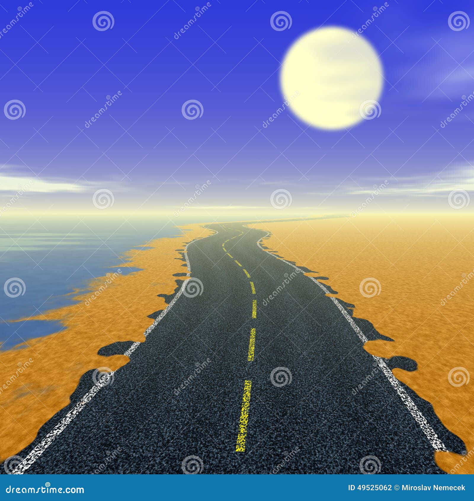 Abstract Road Landscape Generated Background Stock Illustration ...