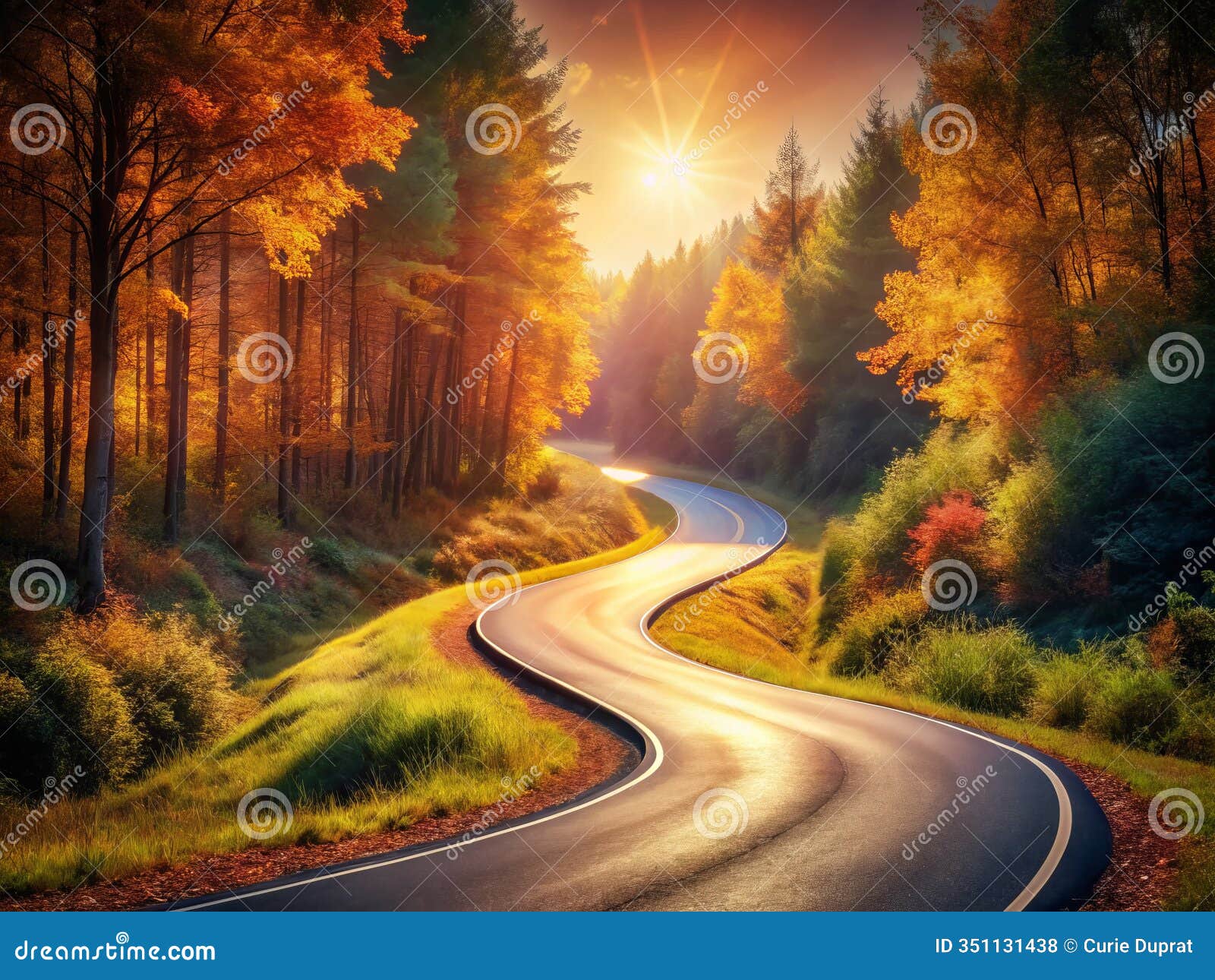 Abstract Road Path a Visual Metaphor for Journey Direction and Success ...