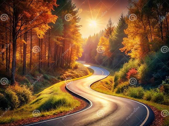 Abstract Road Path a Visual Metaphor for Journey Direction and Success ...