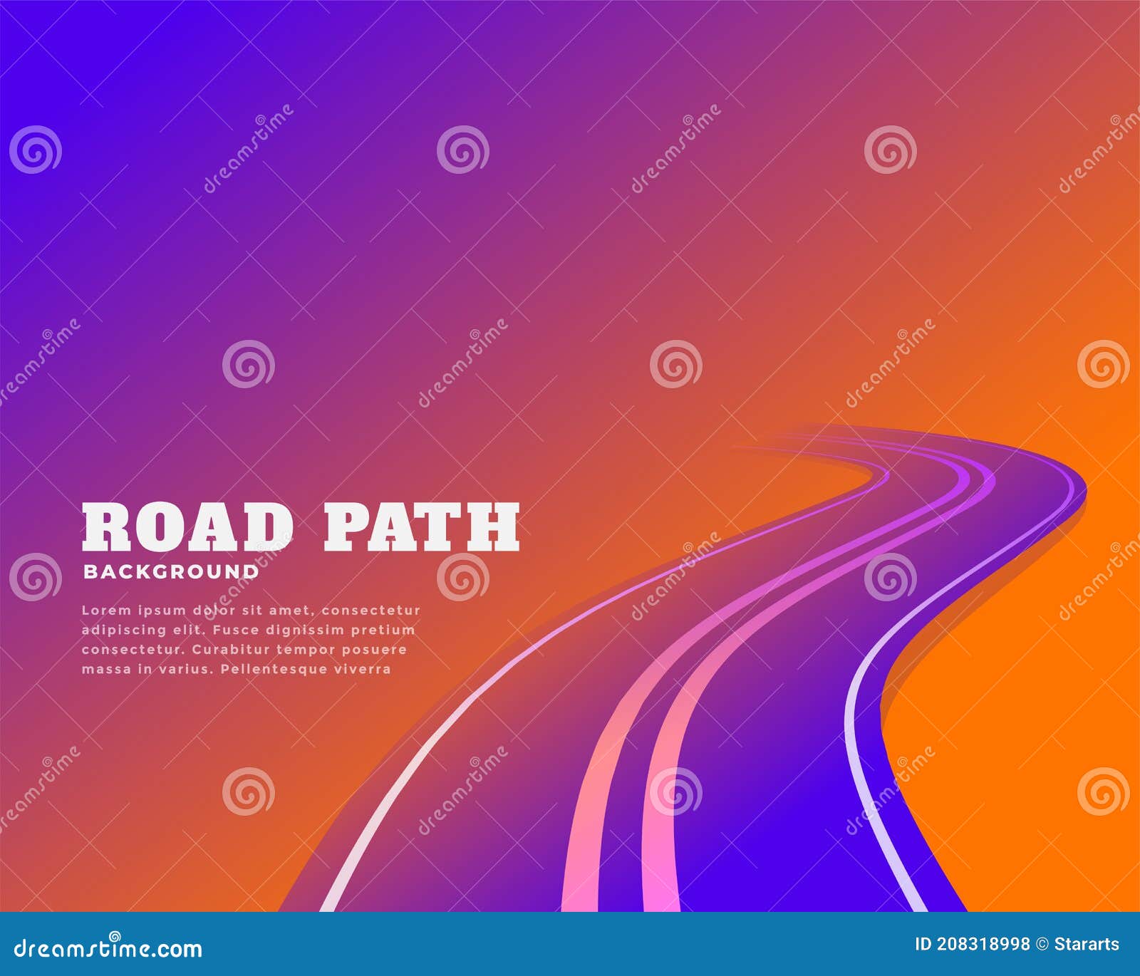 Abstract Road Pathway Colors Background Design Stock Vector ...