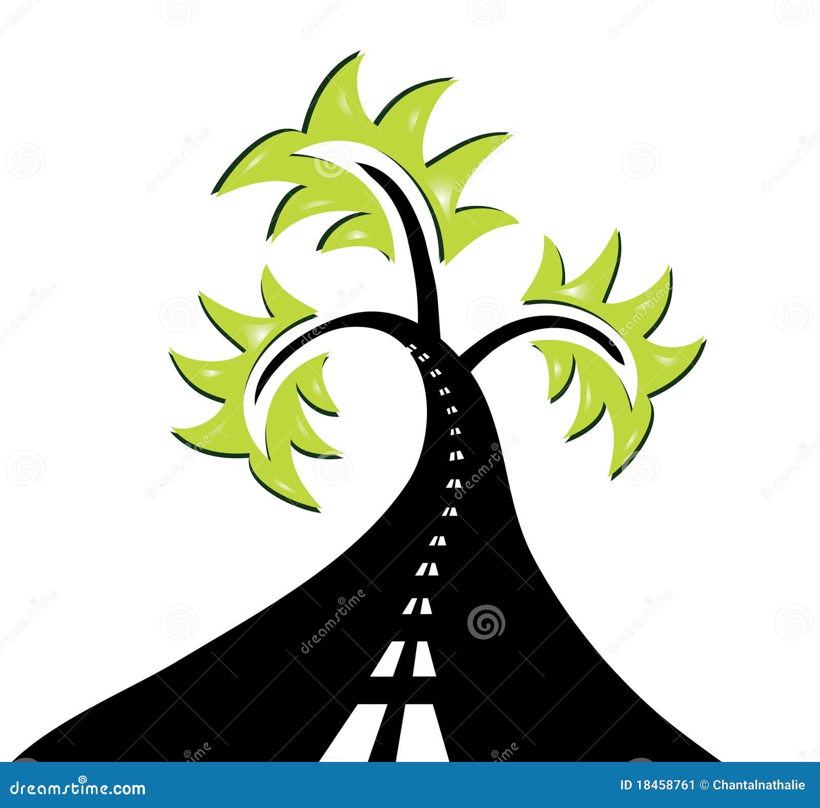 Abstract road tree stock vector. Illustration of artistic - 18458761