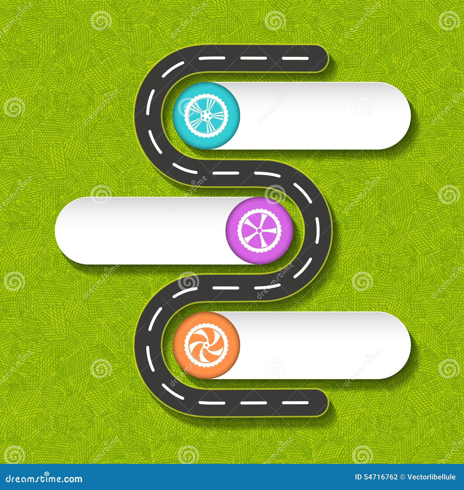 Abstract Road and Wheels Background Stock Vector - Illustration of ...