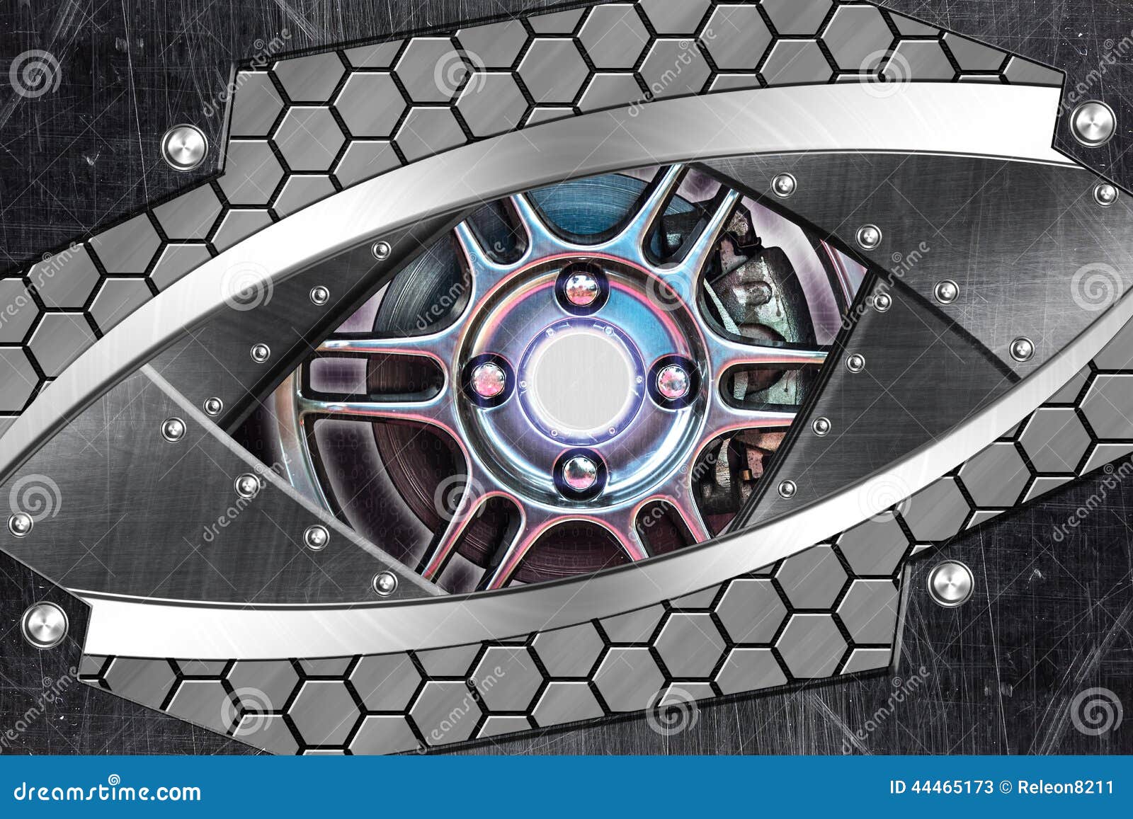 Abstract robot eye stock image. Image of blue, active - 44465173