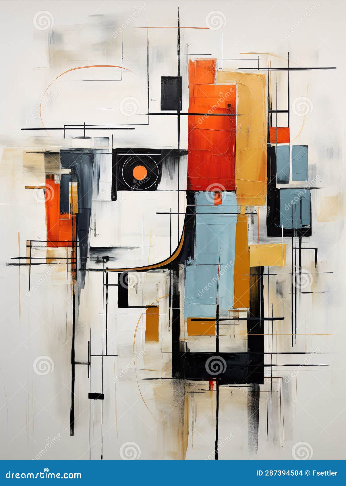 Abstract Robot Face among Various Forms in a Minimalist Style. Stock ...