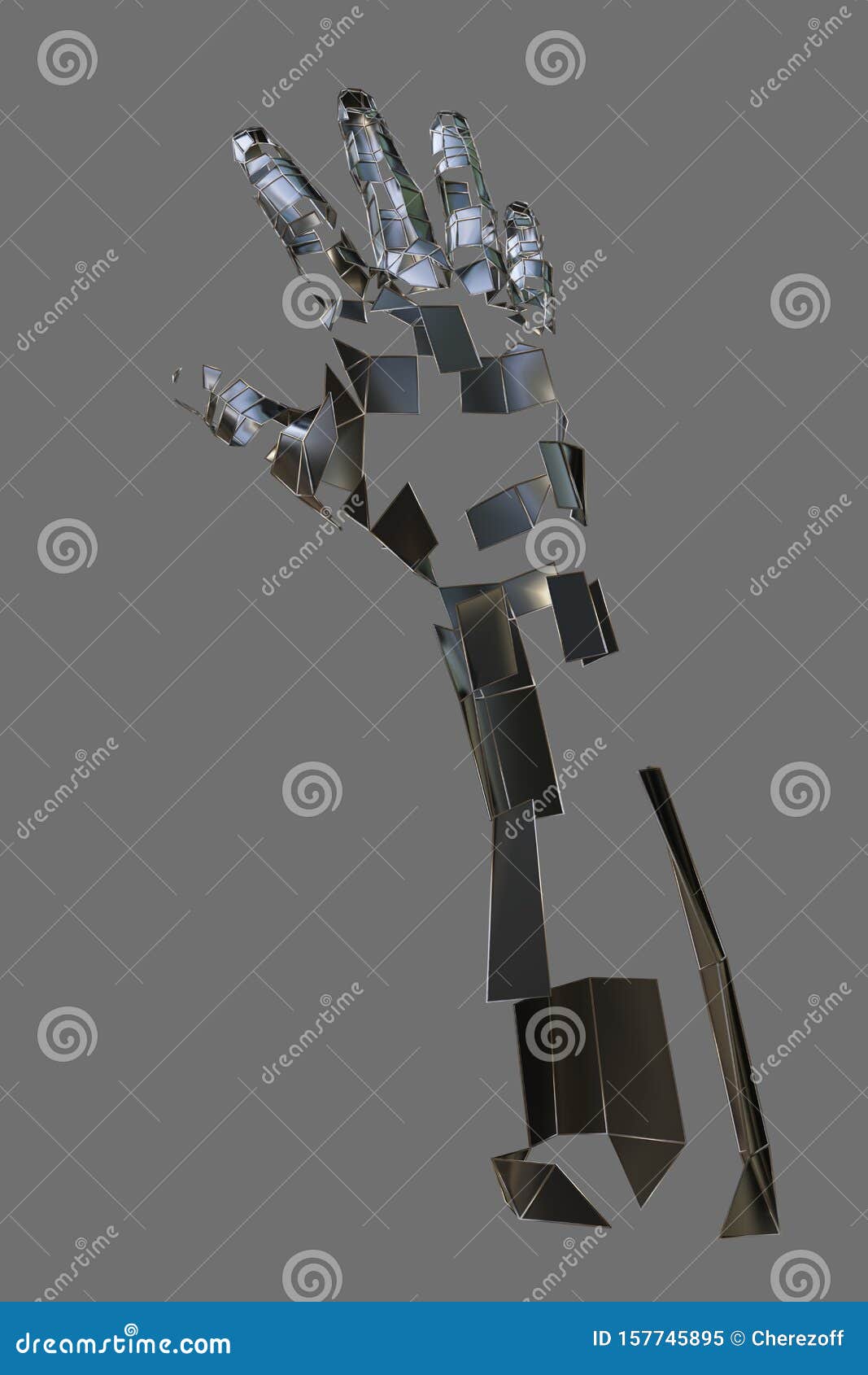 Abstract Robot Hand. Metal Hand Stock Illustration - Illustration of ...