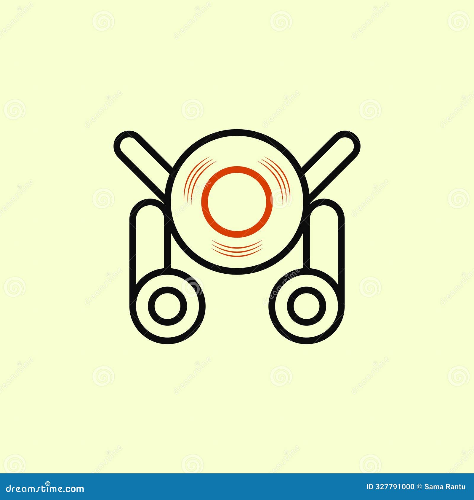 Abstract Robot Log Vector Illustration Design Stock Illustration ...