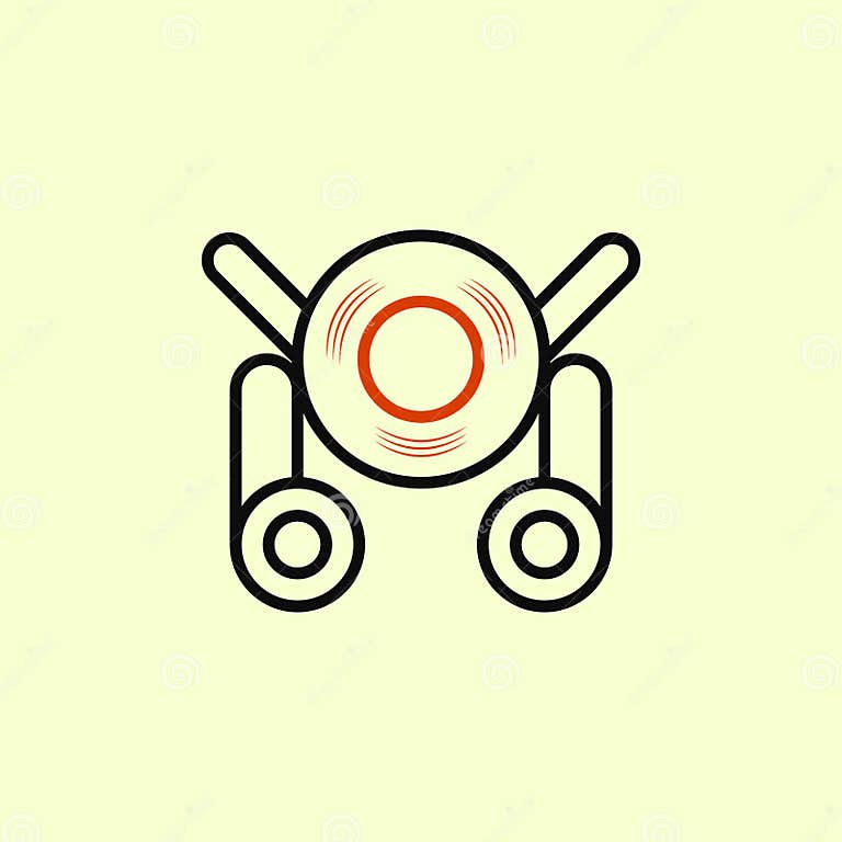 Abstract Robot Log Vector Illustration Design Stock Illustration - Illustration of future ...