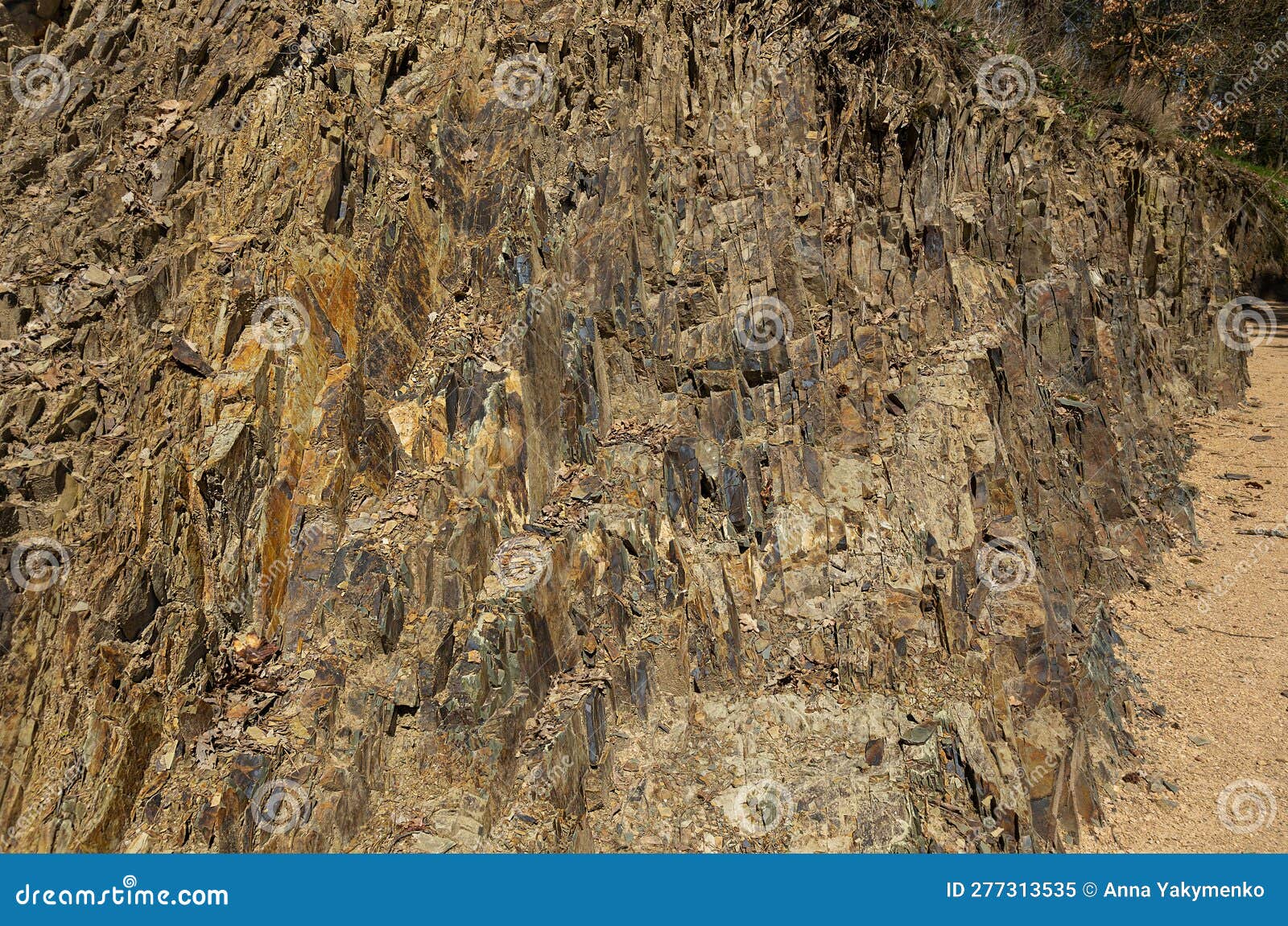 Abstract Rock Background. Layers of Sedimentary and Granite Rocks Stock ...