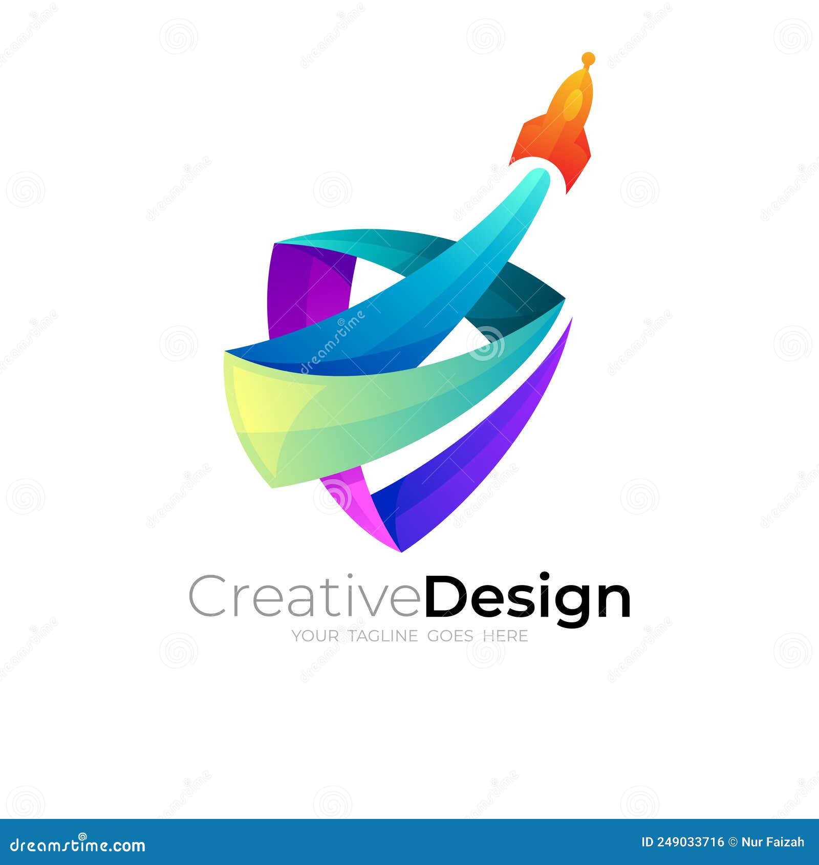 Rocket Logo with Colorful Design Stock Vector - Illustration of idea ...