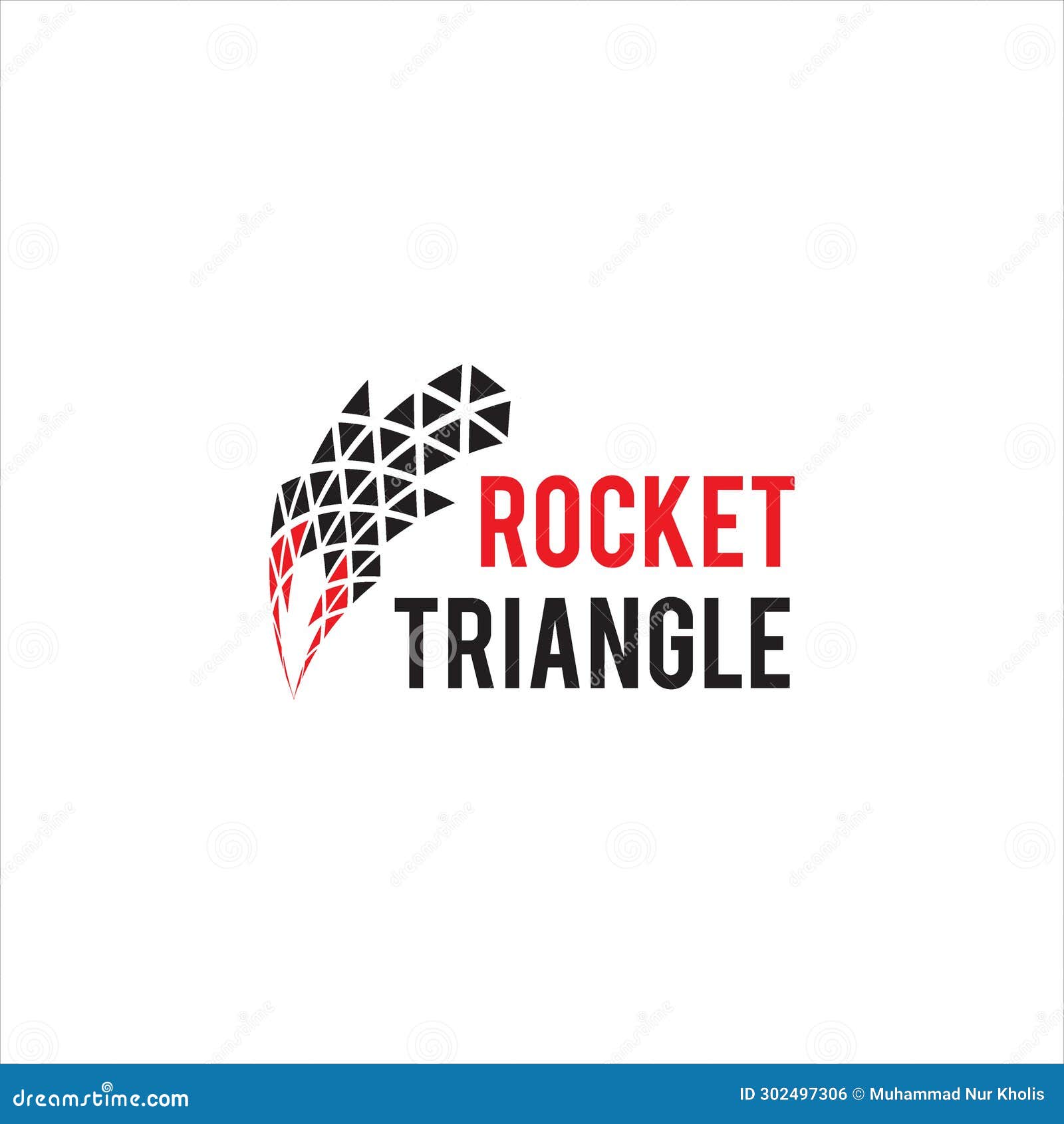 Abstract Rocket with Triangle Art Style Logo Design Illustration Stock ...