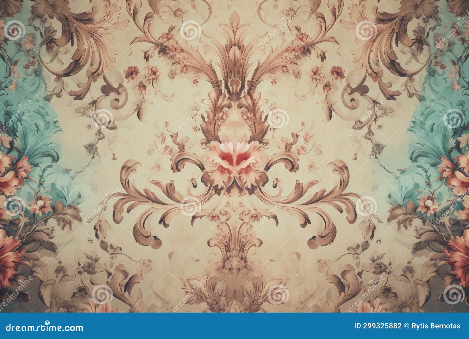 Abstract Rococo Style Texture Background with Copy Space Stock ...