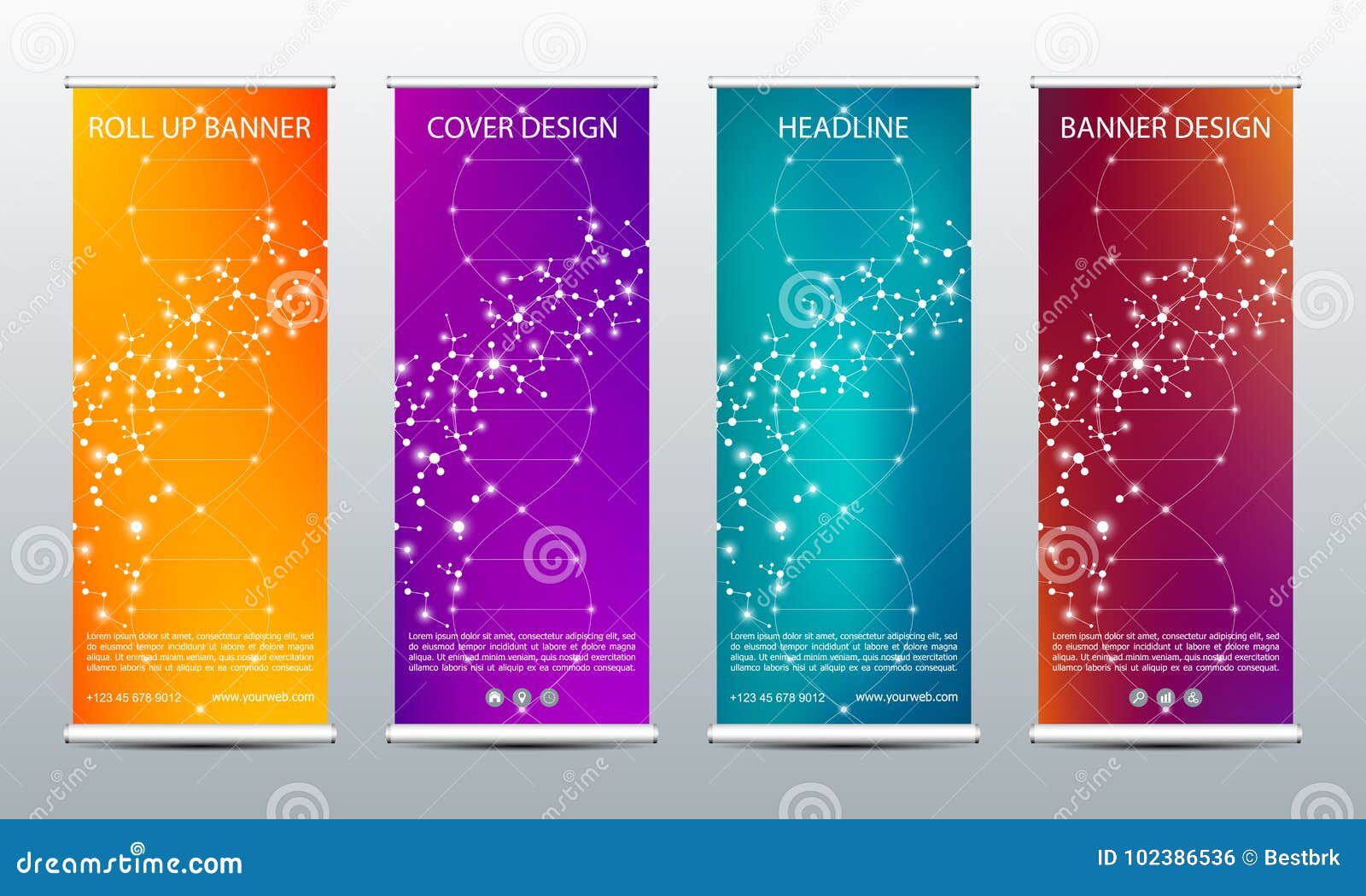 Abstract Roll Up Banner for Presentation and Publication. Stock Vector ...