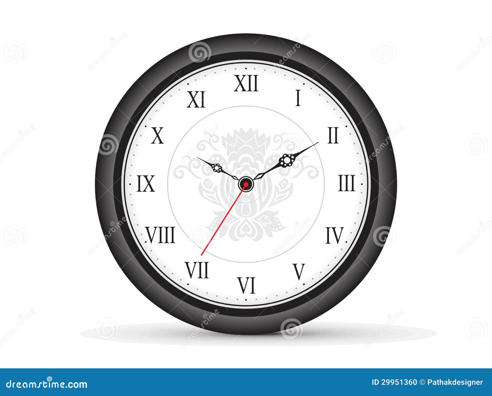 Abstract Roman Clock Template Stock Vector - Illustration of office ...