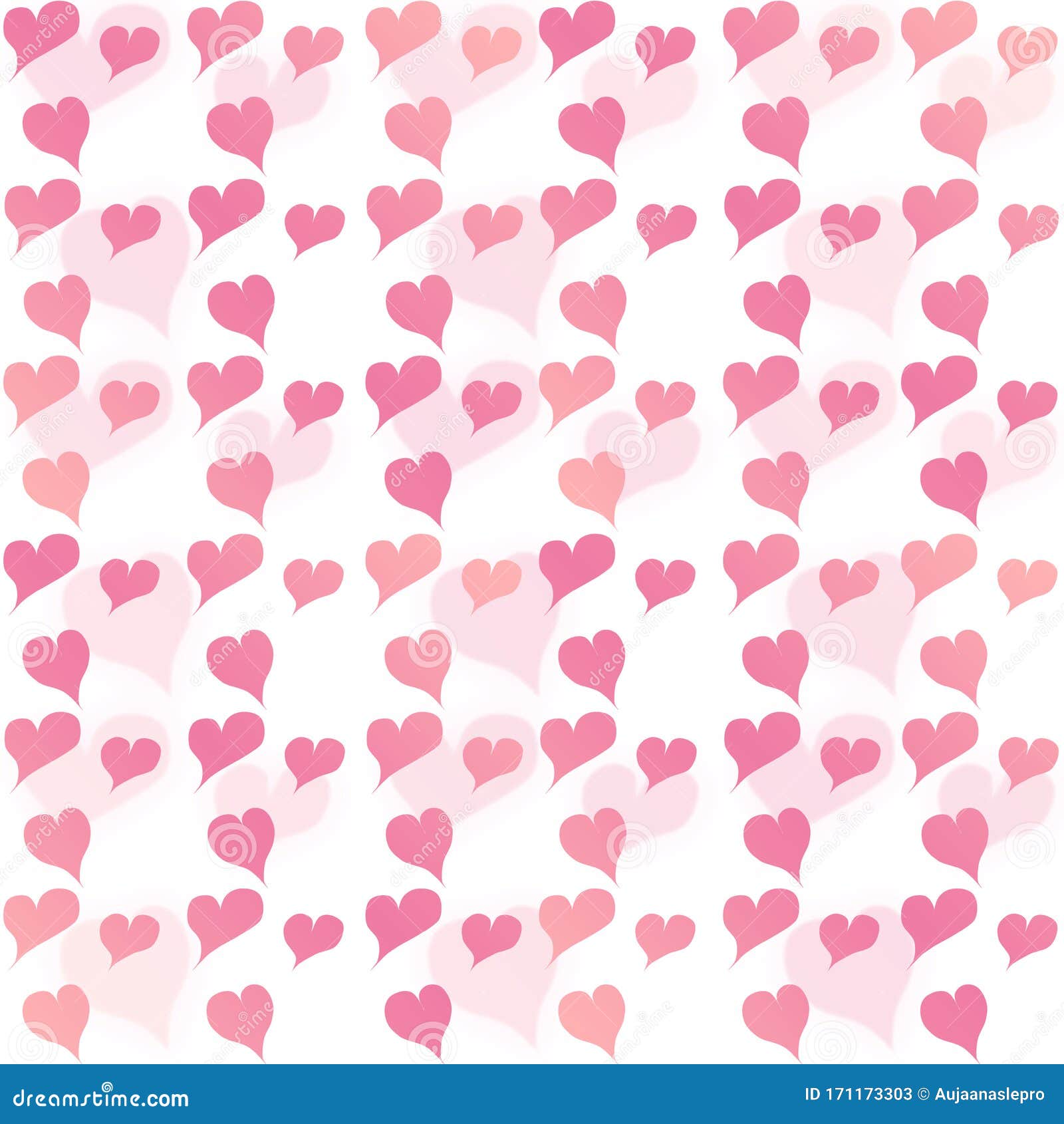 Abstract Romantic Texture with Colored Hearts Stock Illustration ...