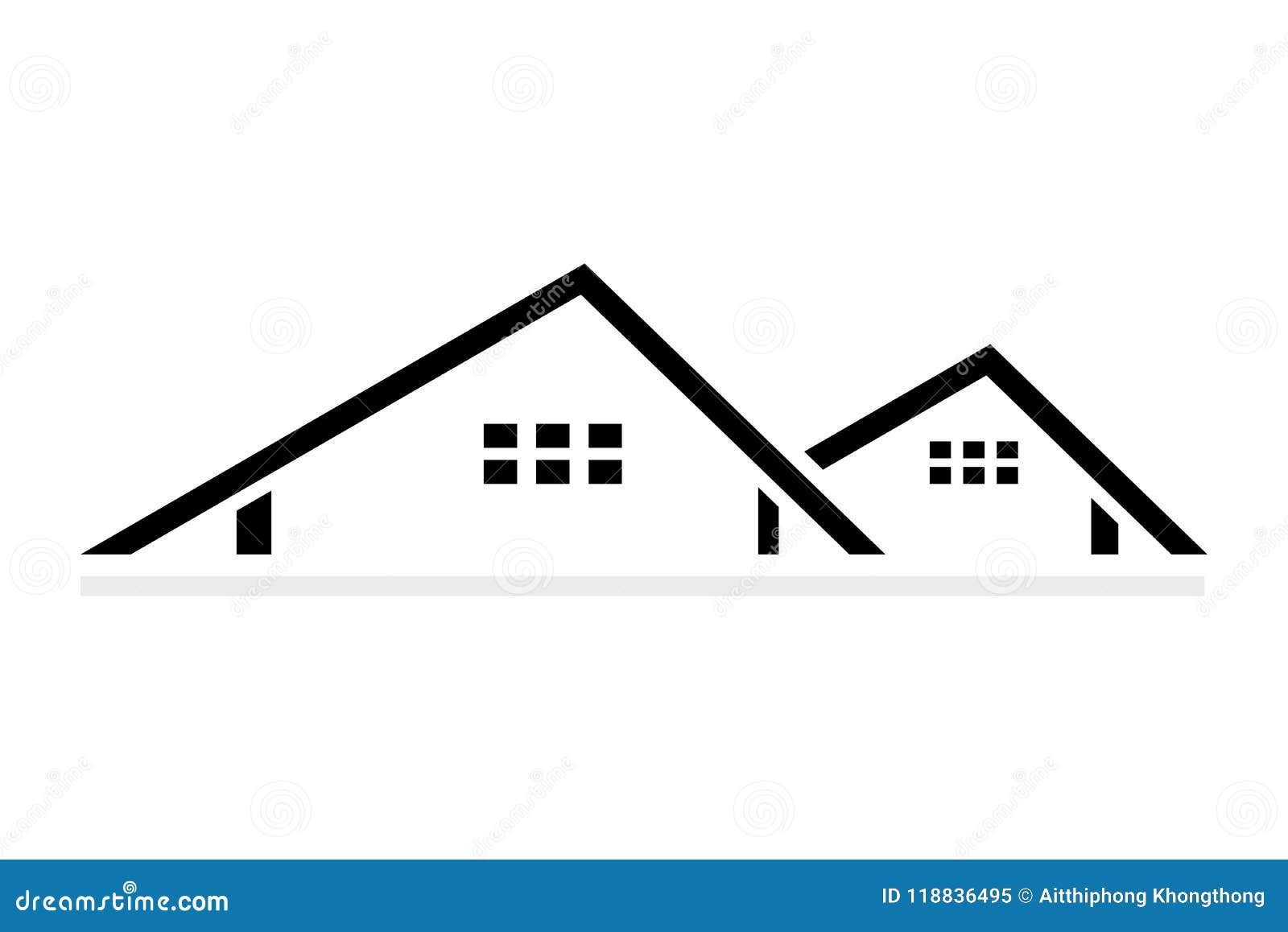 Roofing Logo Template. Roof And Home Logo. Real Estate Icon. Vector ...
